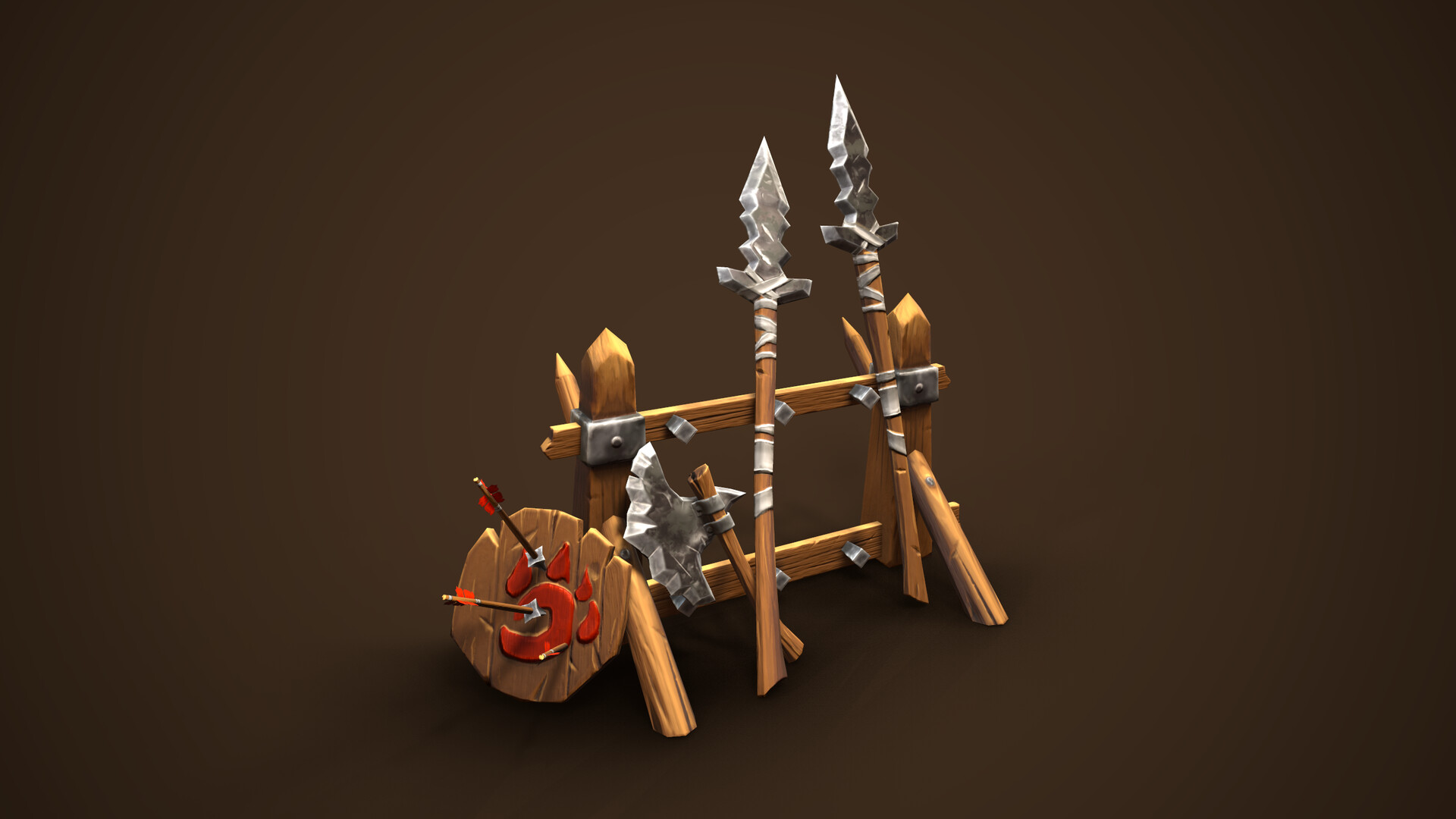 ArtStation - WOW Weapon Rack practice