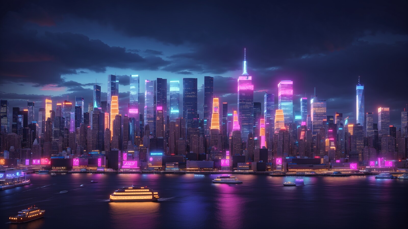 Delia Wright - Illuminated Metropolis: Neon Dreams of New York City