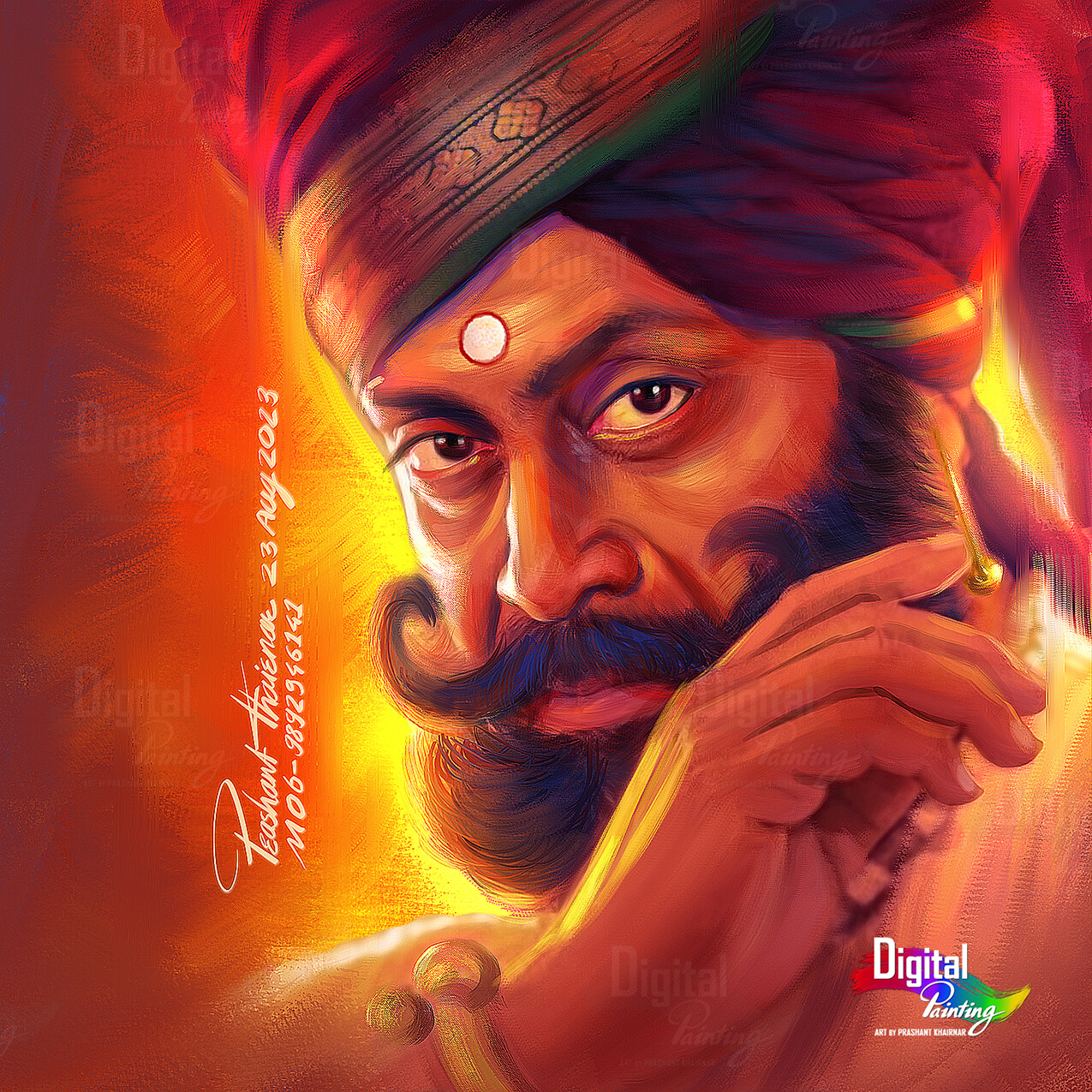 ArtStation - Digital Painting of Subhedar Tanhaji Malusare (Ajay Purkar)