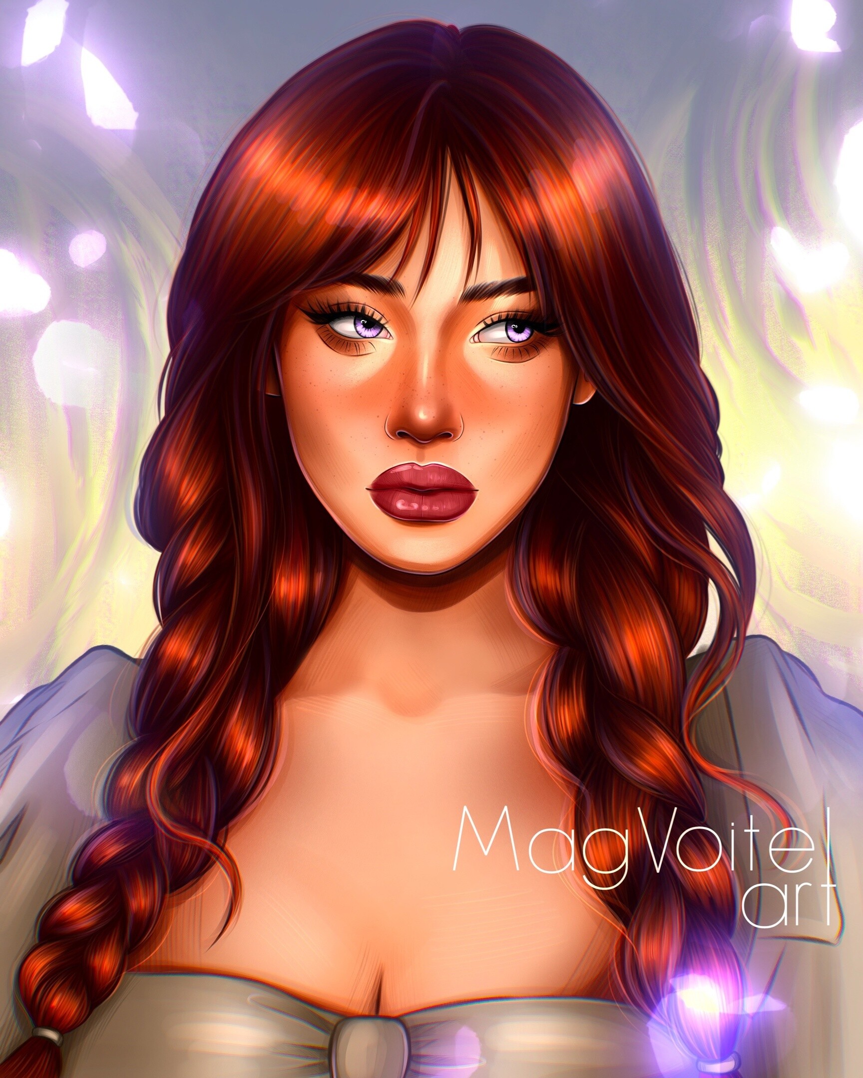 ArtStation - redhead girl