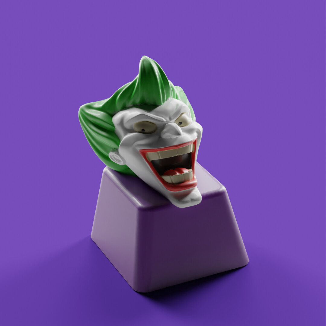 ArtStation - Joker Keycap | Artisan 3D Printable Keycap