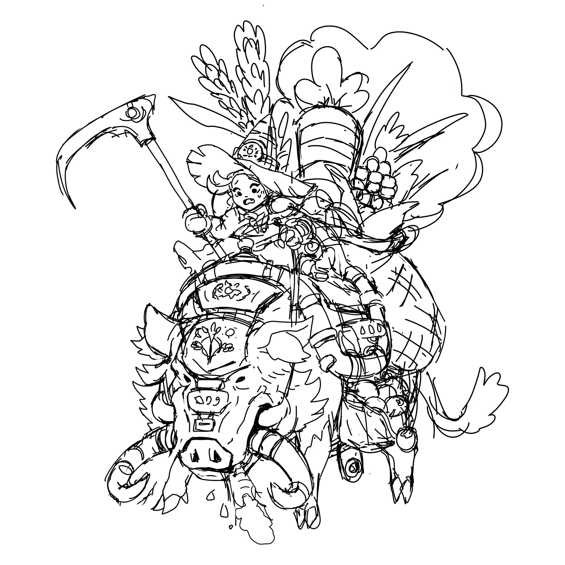 hog rider coloring pages