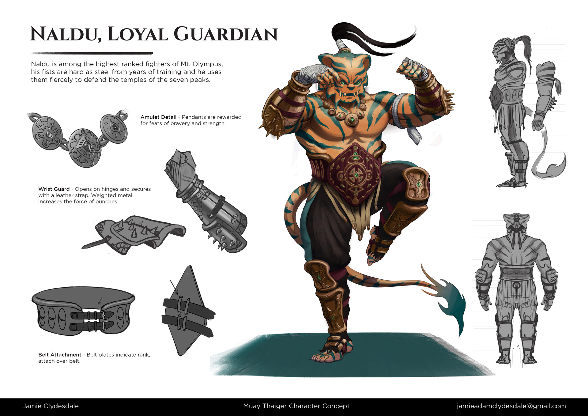 Jamie Clydesdale - Naldu, Loyal Guardian character design