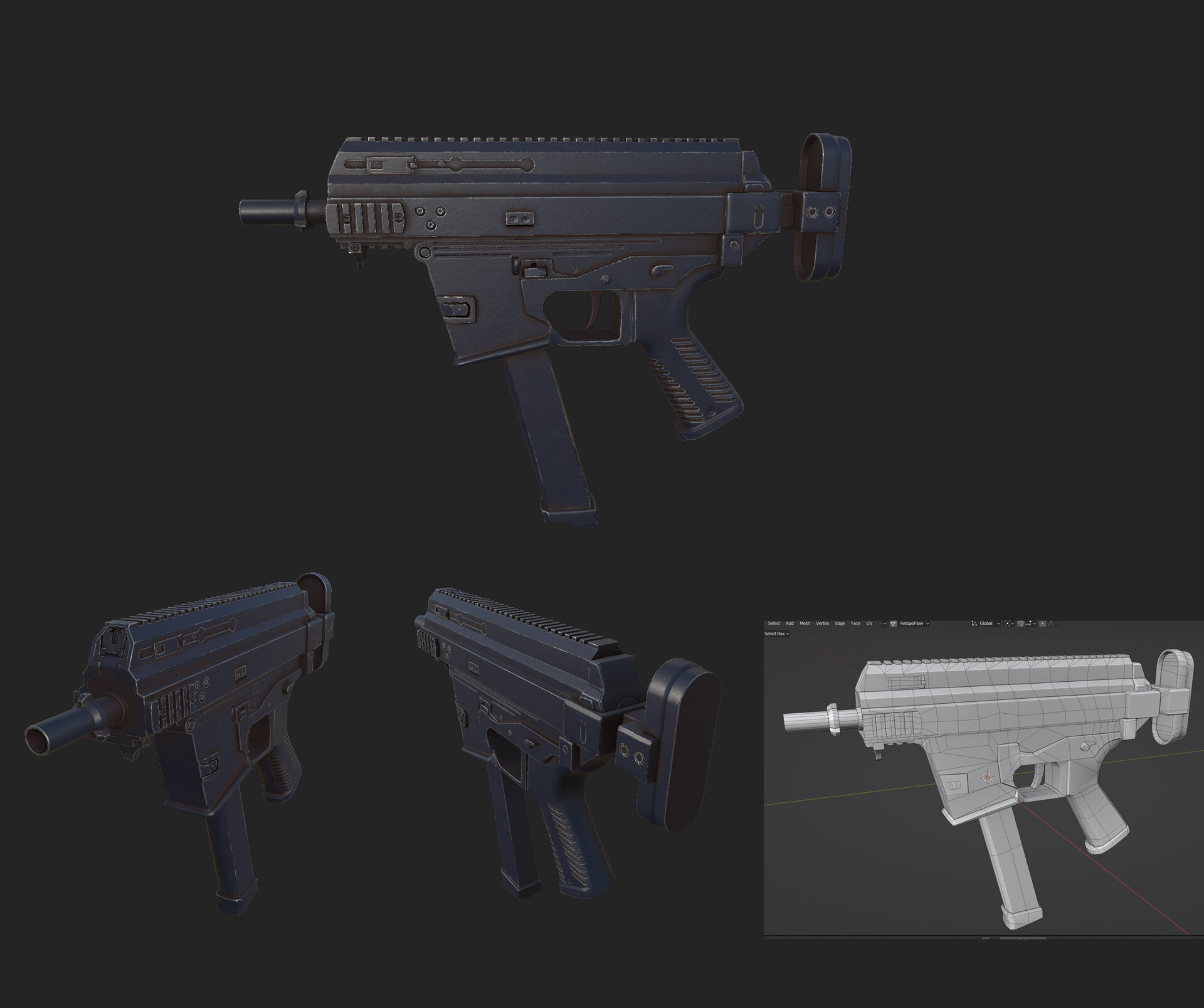 ArtStation - APC9K submachine gun 3d game asset model