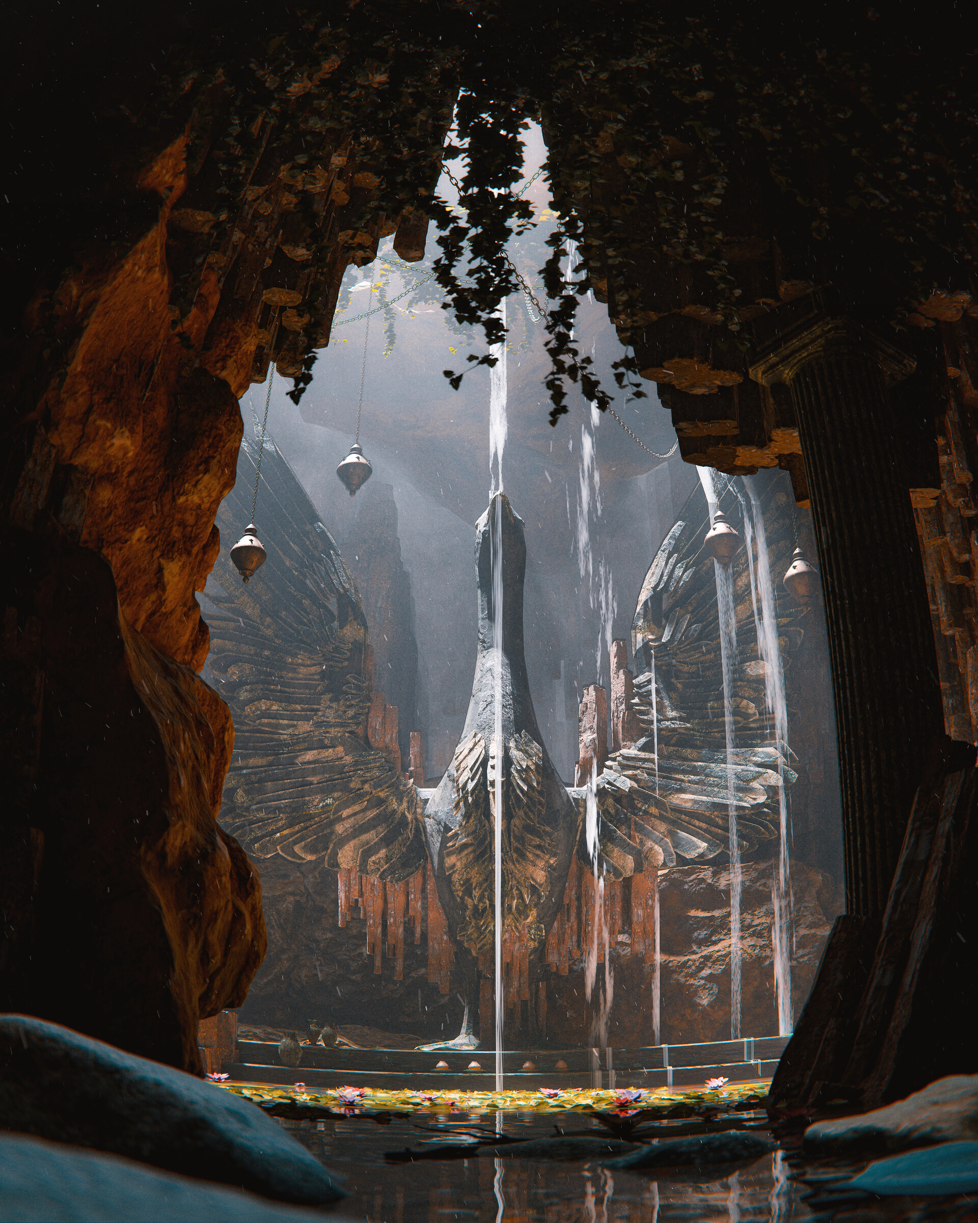 ArtStation - Goose in the grotto