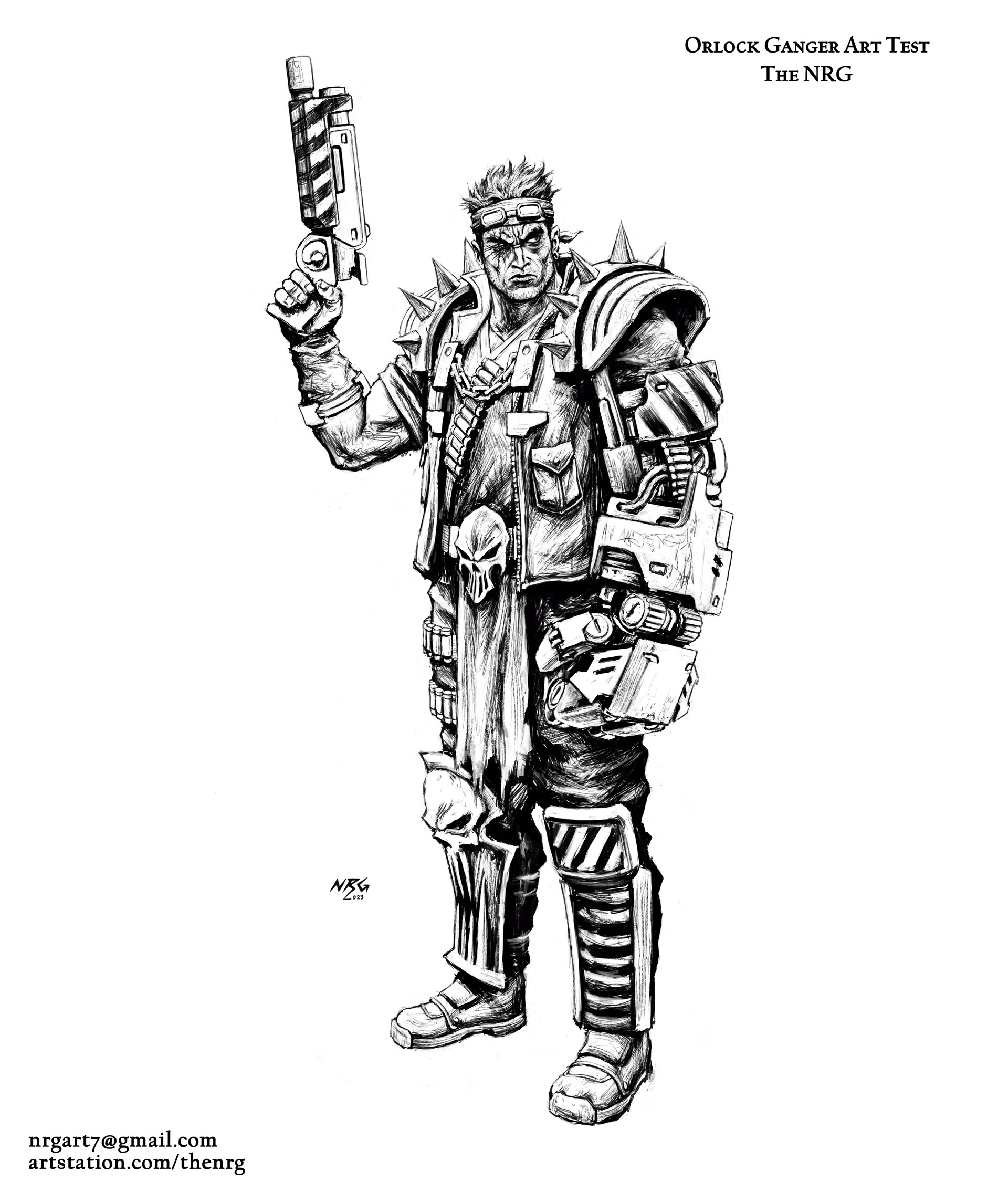 The NRG - Necromunda Orlock Ganger Art Test by The NRG