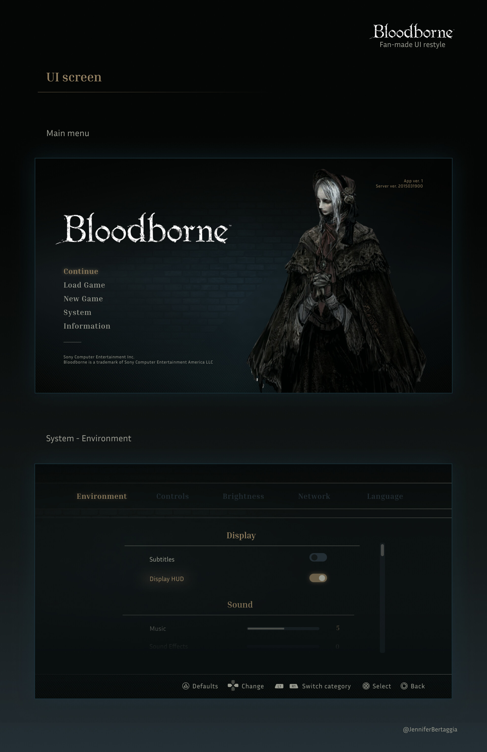 Jennifer - Bloodborne - Fanmade UI