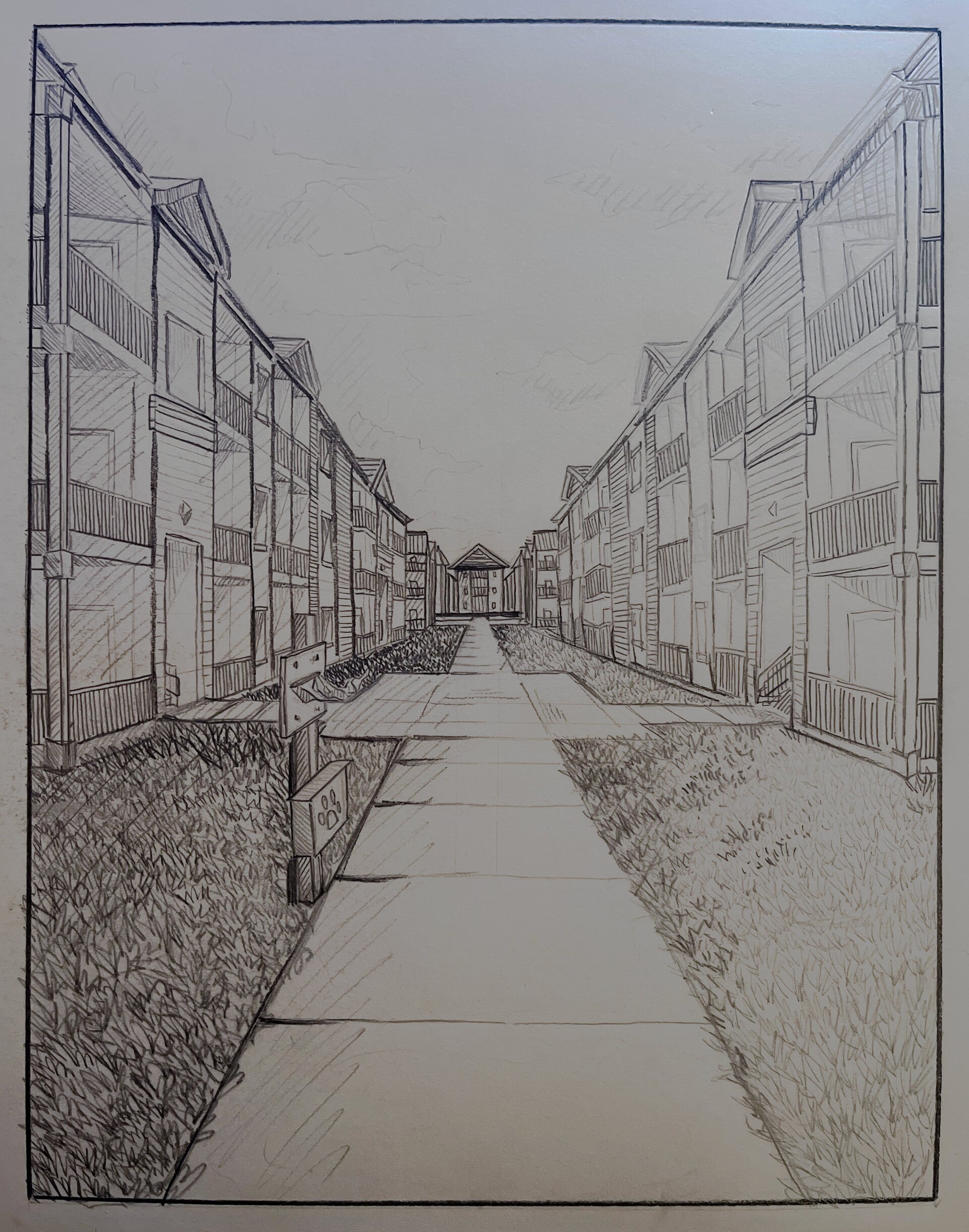 ArtStation - Practice on Linear Perspective 1-Point