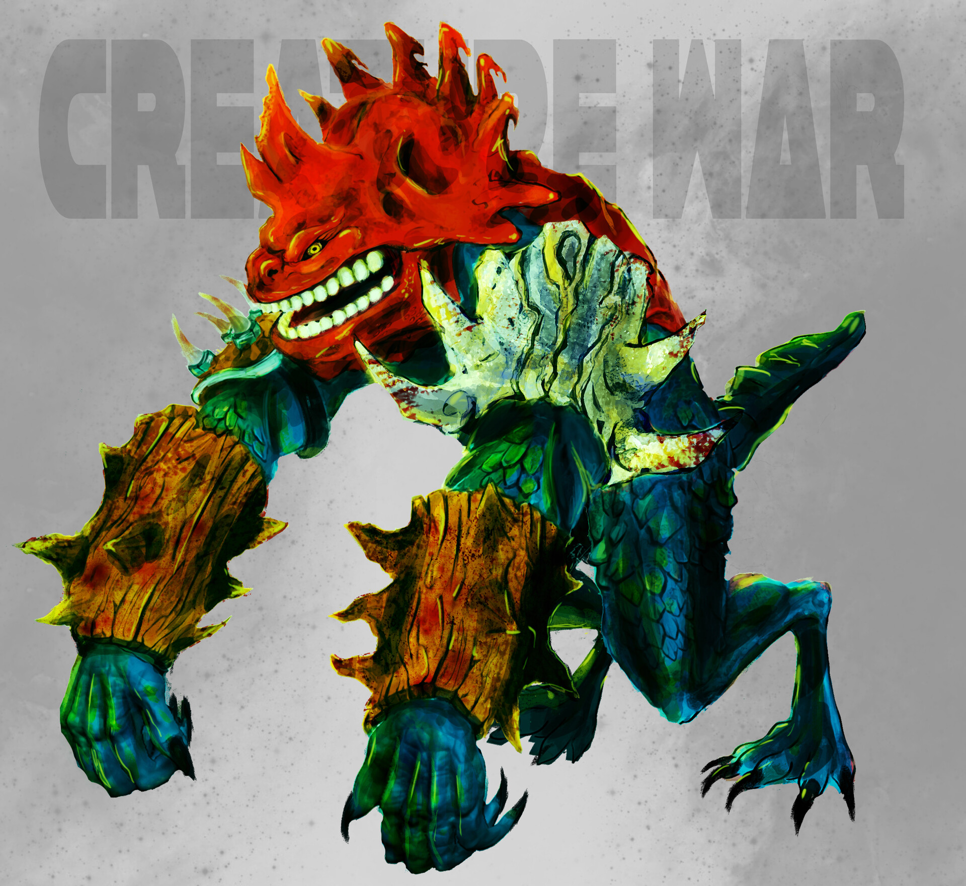 ArtStation - CREATURE GORY WARMACHINE