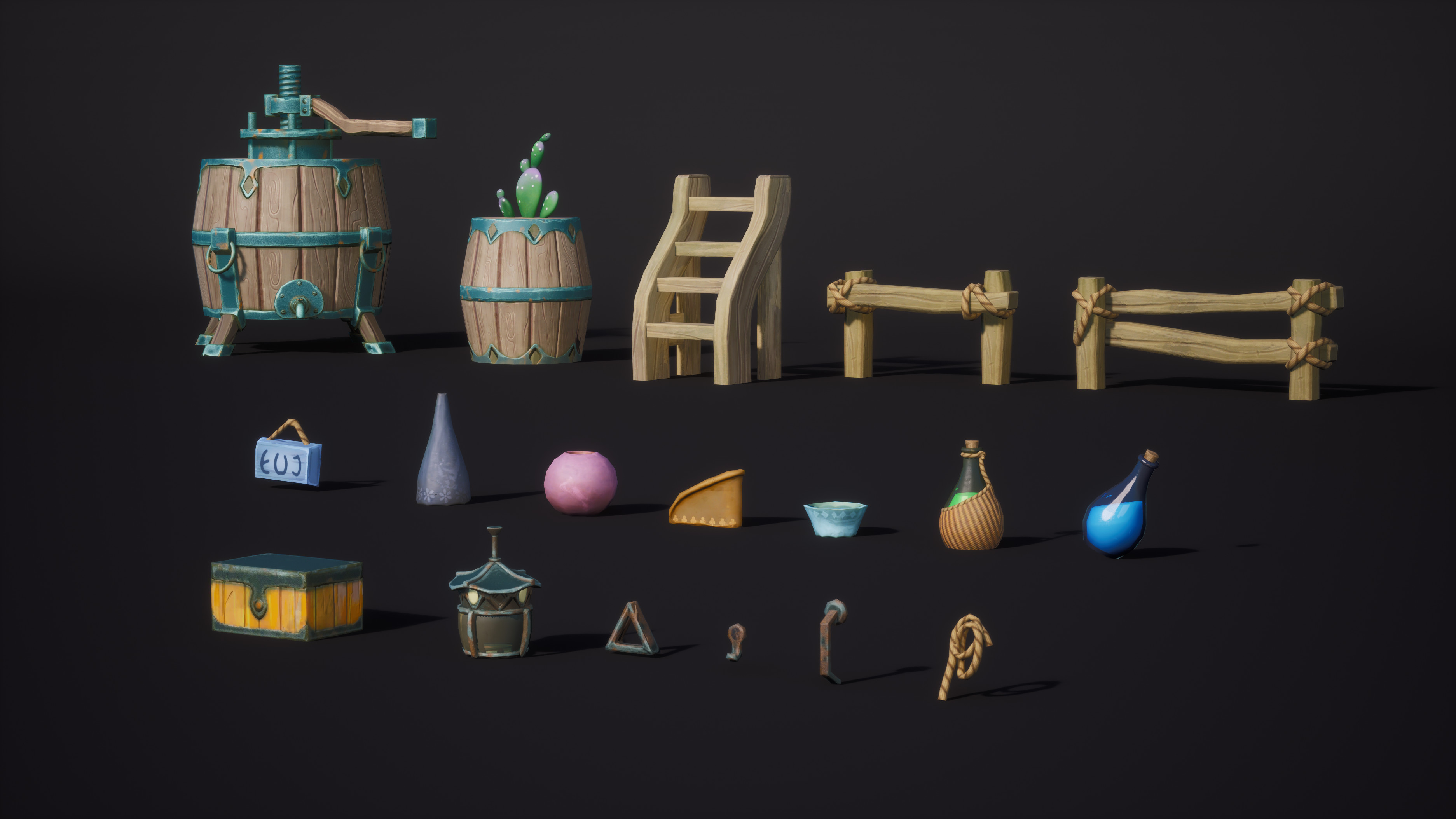 魔灯Modeng - Annie, Modeng Stylized Scene Course Student Work 魔灯风格化学员作品