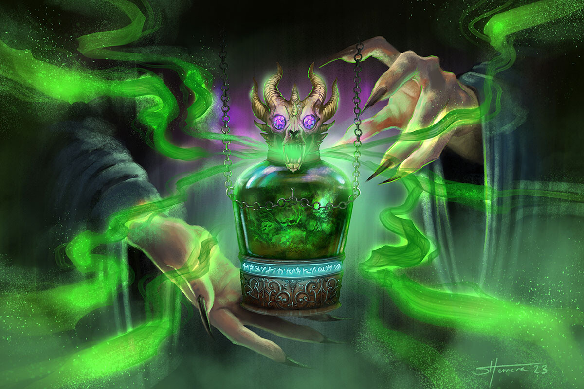 ArtStation - Dragon Flask - Digital Painting