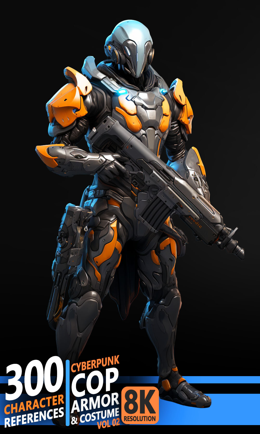 ArtStation - 300 Cyberpunk Cop Armor & Costume - VOL 02 - Character ...