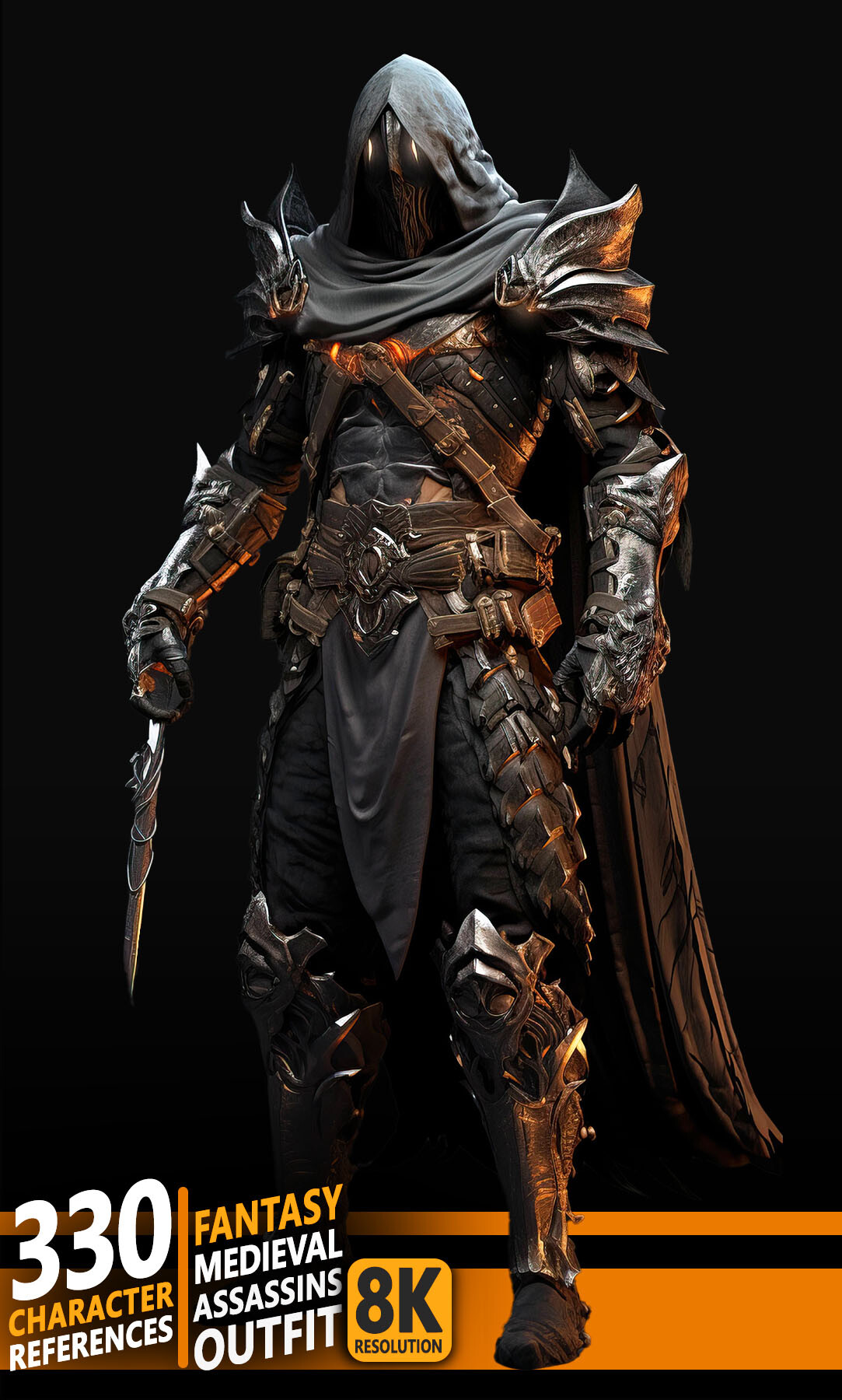 ArtStation - 330 Fantasy Medieval Assassins Outfit - Character ...