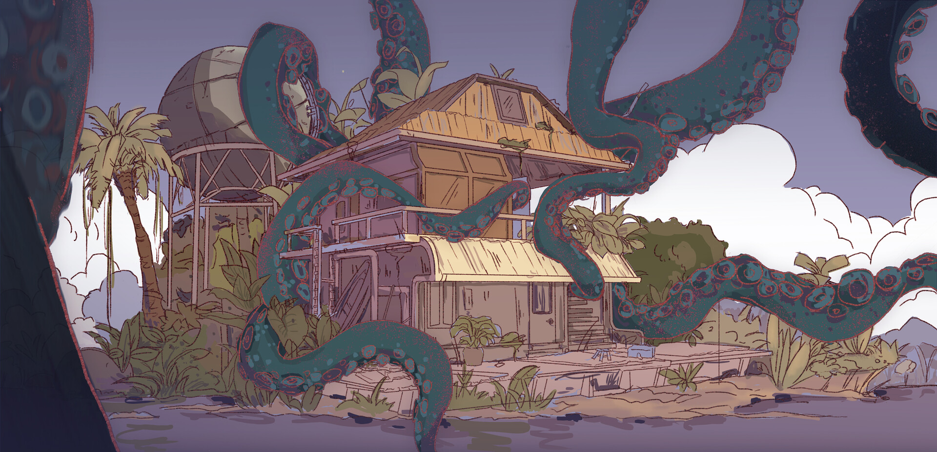 ArtStation - Environment brief | 2D+3D | Botanic & Cthulhu