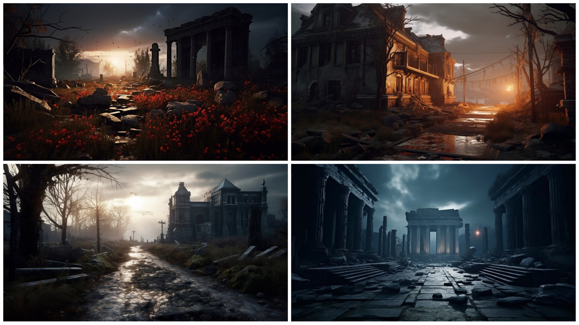 Concept Art - +300 Land Of The Dead Environment Concept (4k) | Vol_48