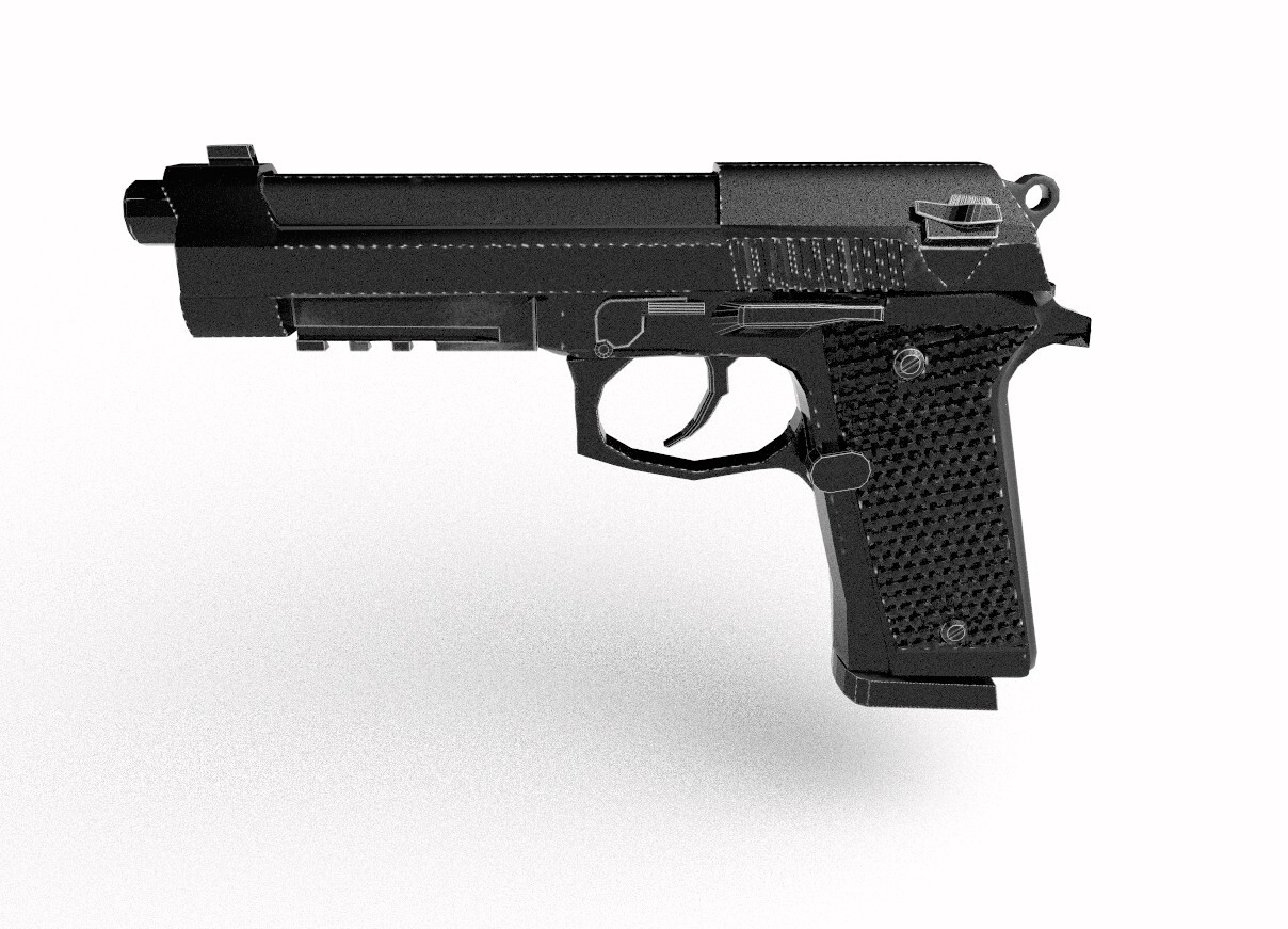ArtStation - pistol-9mm.