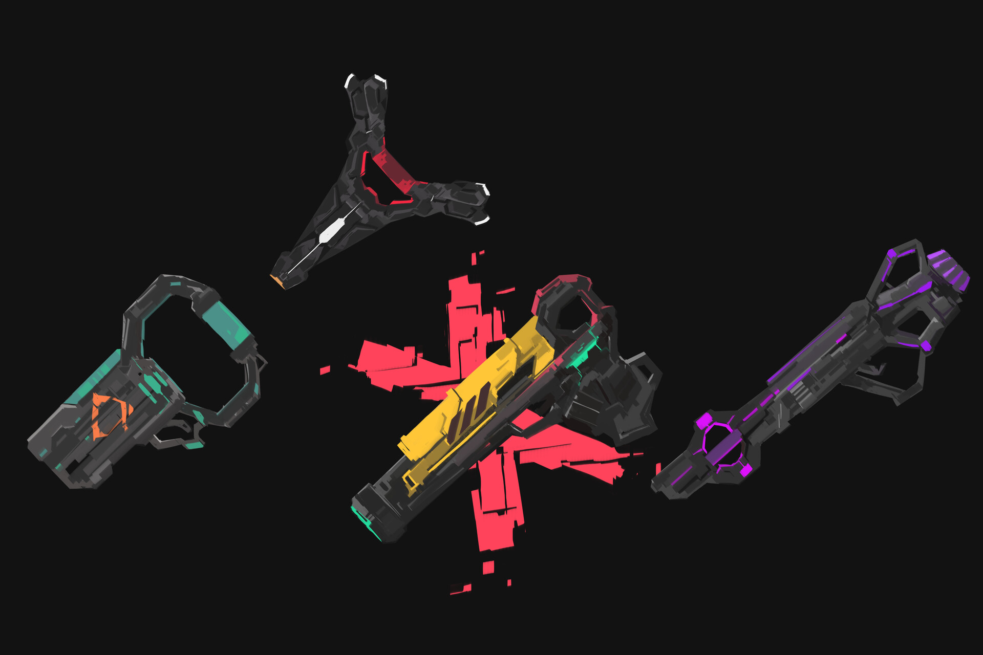 ArtStation - game Asset weapon's