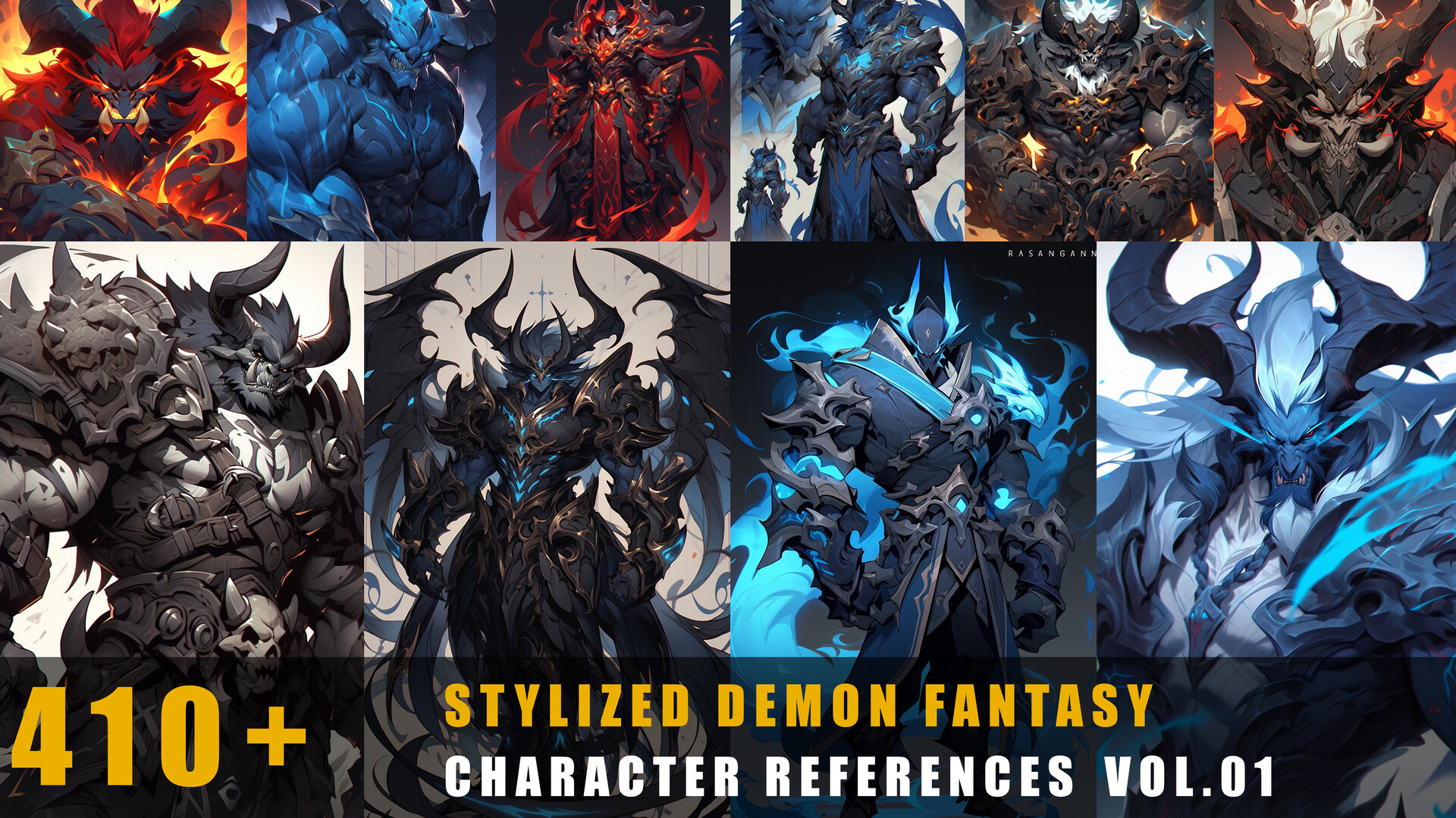 WaterLaw's Studio - 410+ Stylized Demon Fantasy - Character References ...