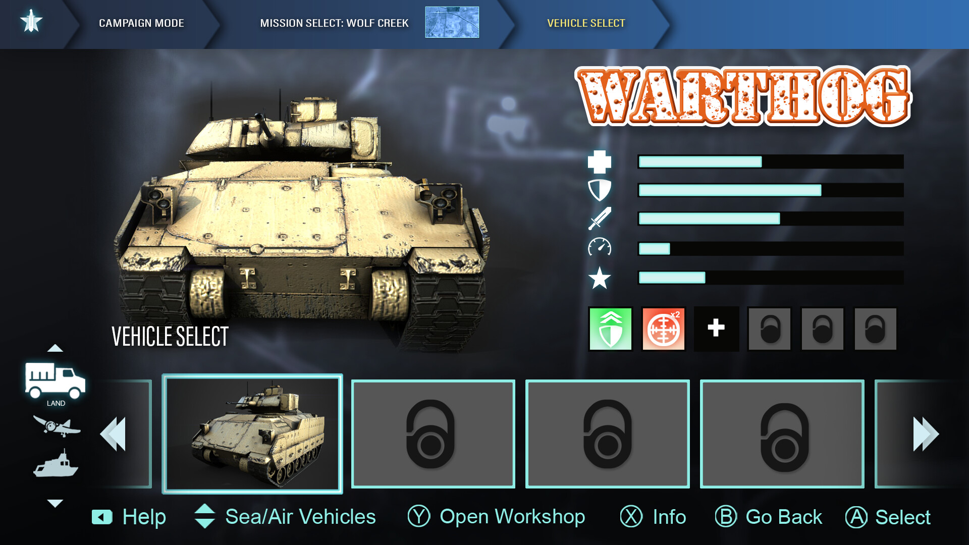 ArtStation - Sample UI Layout - Vehicle Selection