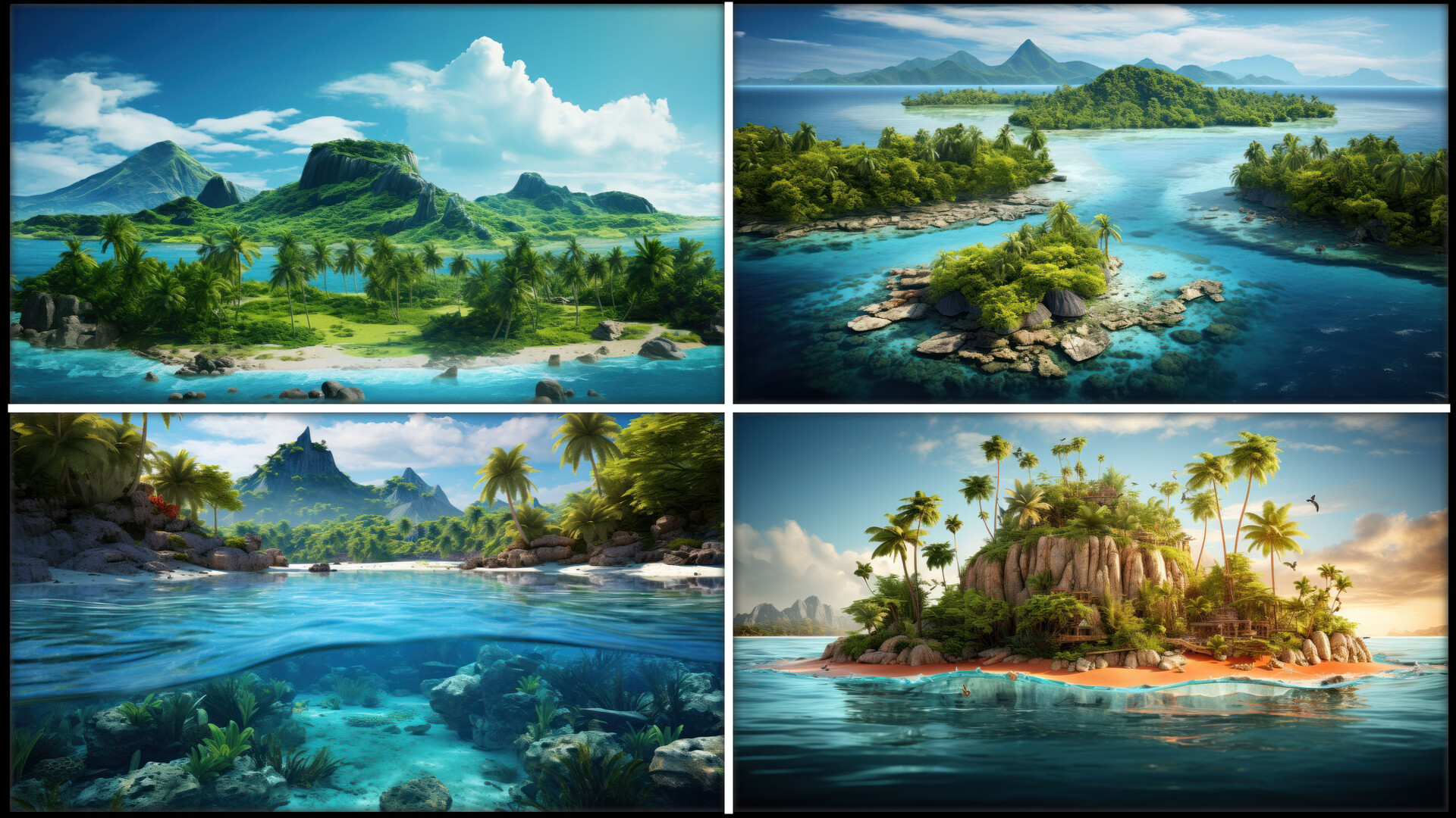 1920x1080 Tropical Collage