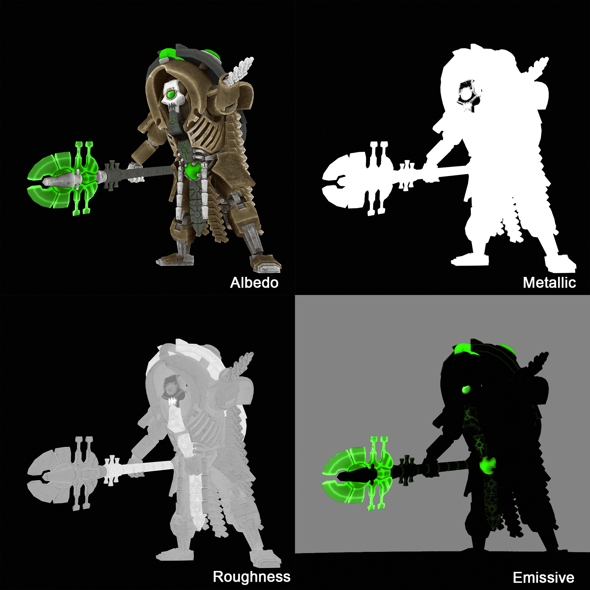 Benny Woolbert Portfolio 3D Modeling - Necron Cryptek