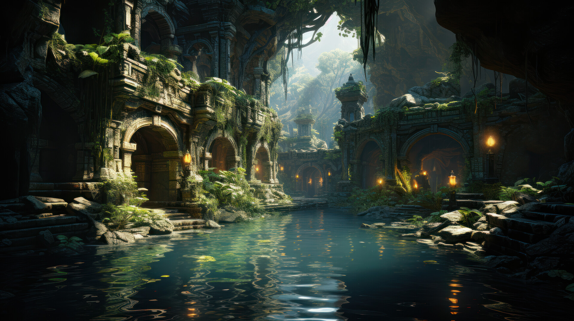 ArtStation - The forgotten mysterious ruins