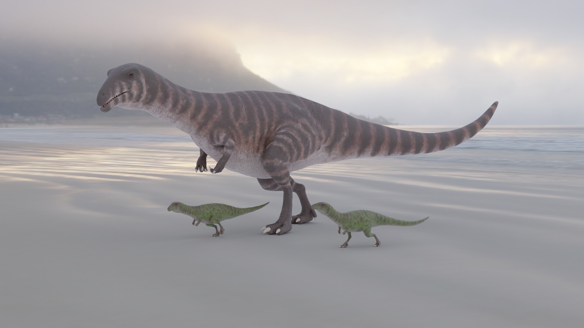 ArtStation - Prehistoric Planet Masiakasaurus Family | Blender and ...