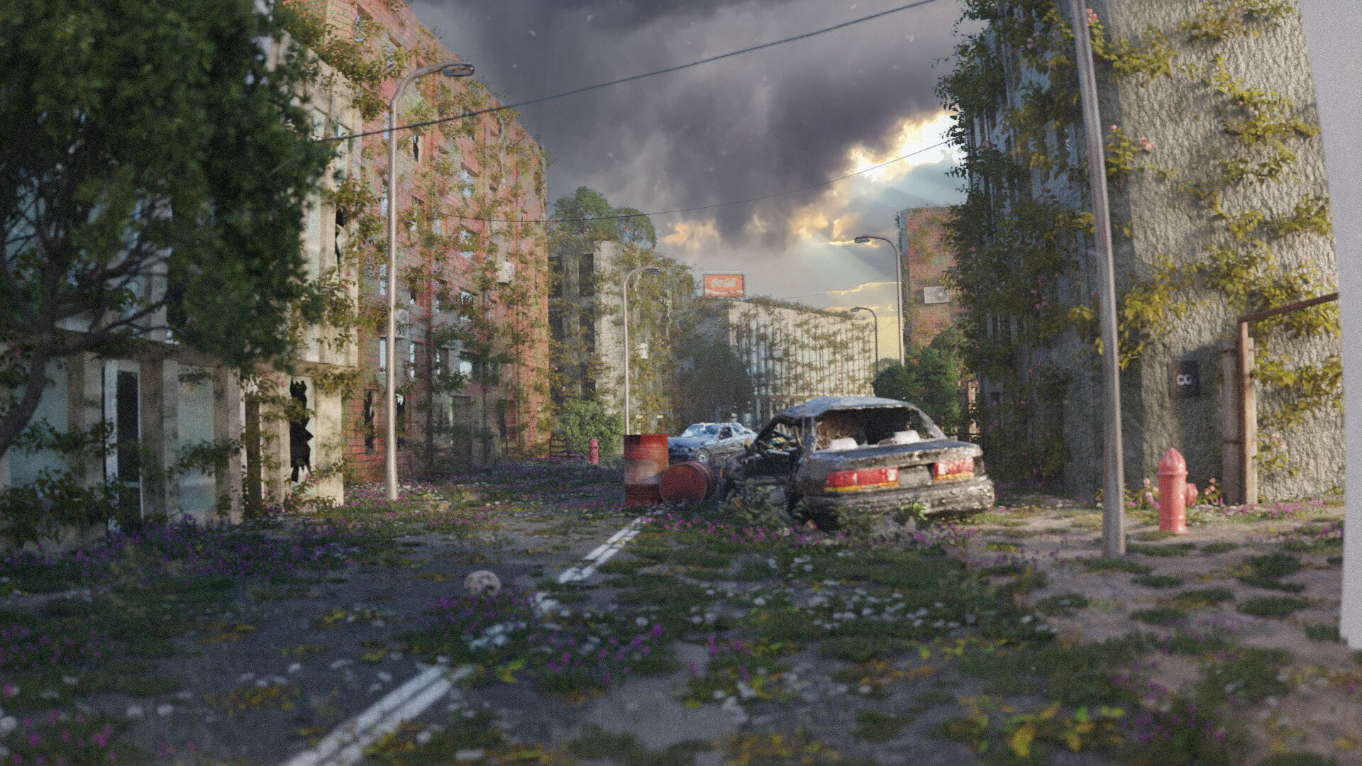 ArtStation - Abandoned Town in Blender