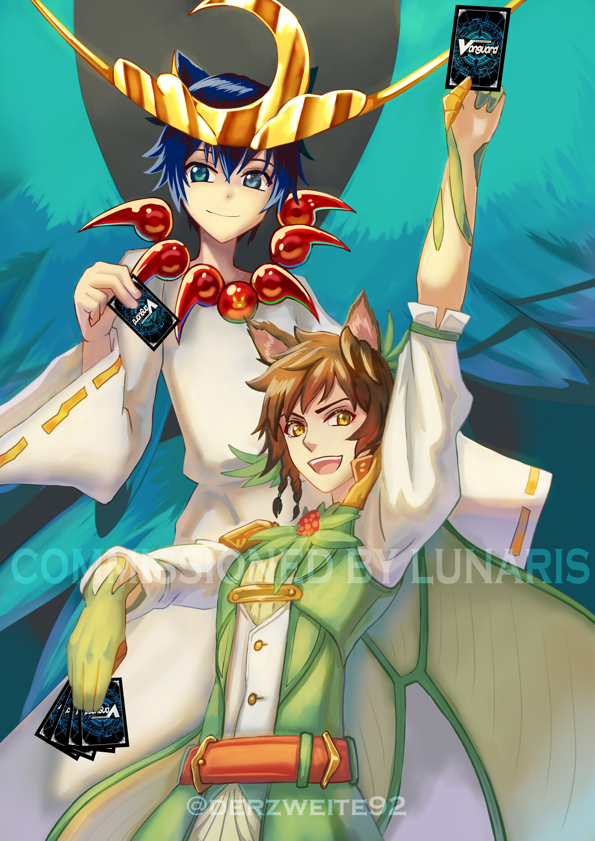 ArtStation - Clients' OCs riding their avatars