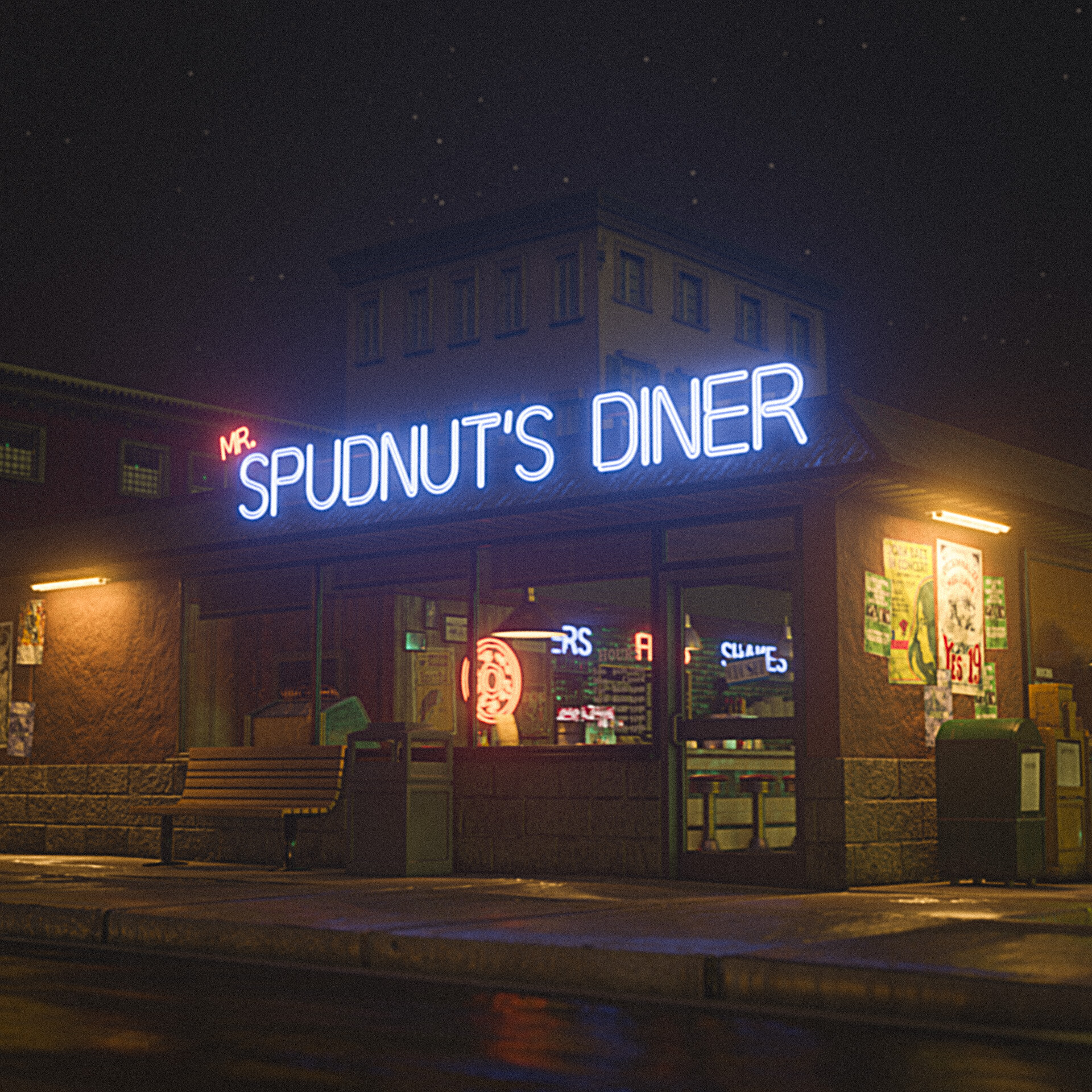 ArtStation - Mr. Spudnut's Diner