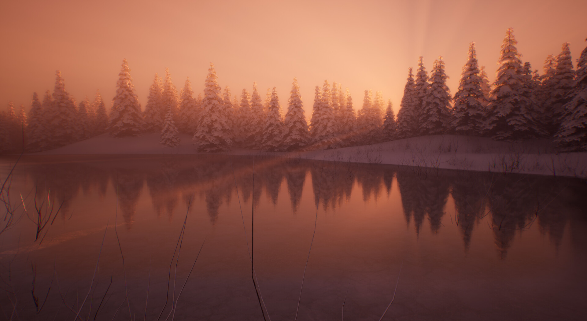 ArtStation - UE5 - Quick Lighting - Snow Forest