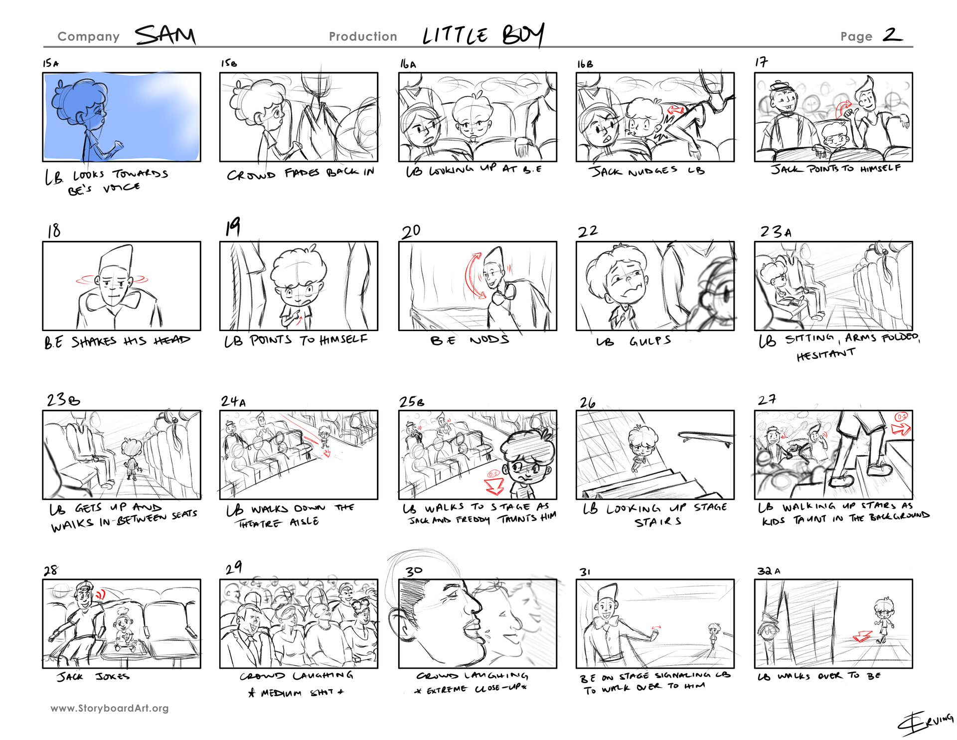 Chevon Irving - Little Boy- Storyboard