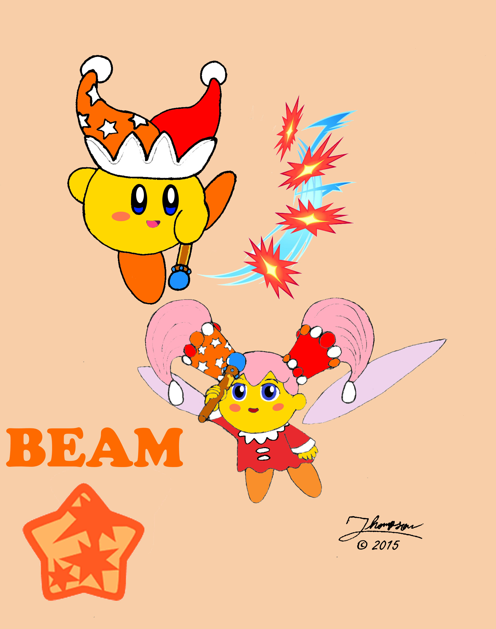 ArtStation - Kirby and Ribbon Copy Abilities: Beam