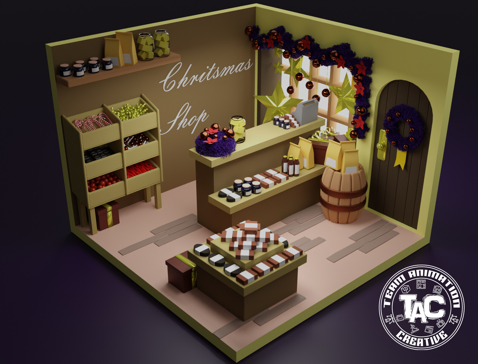 ArtStation - Christmas gift shop