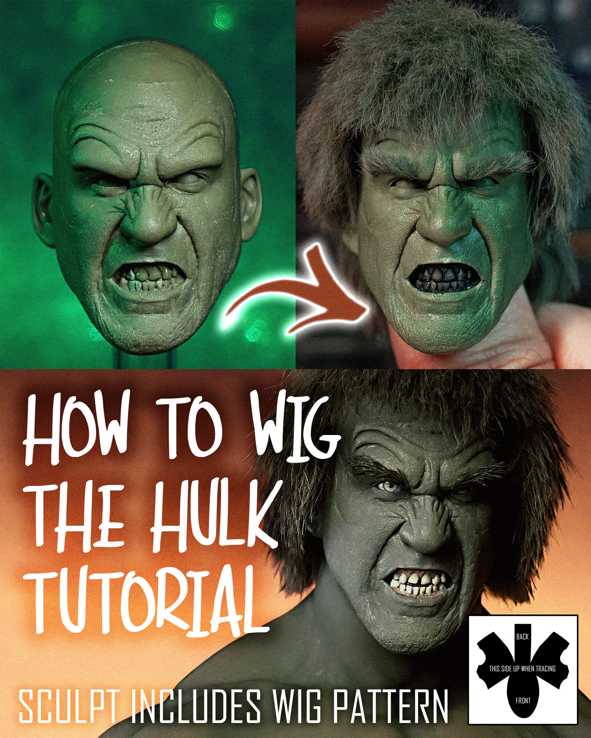 ArtStation - The Incredible Hulk (1977 - 1982) How to Wig Sculpt