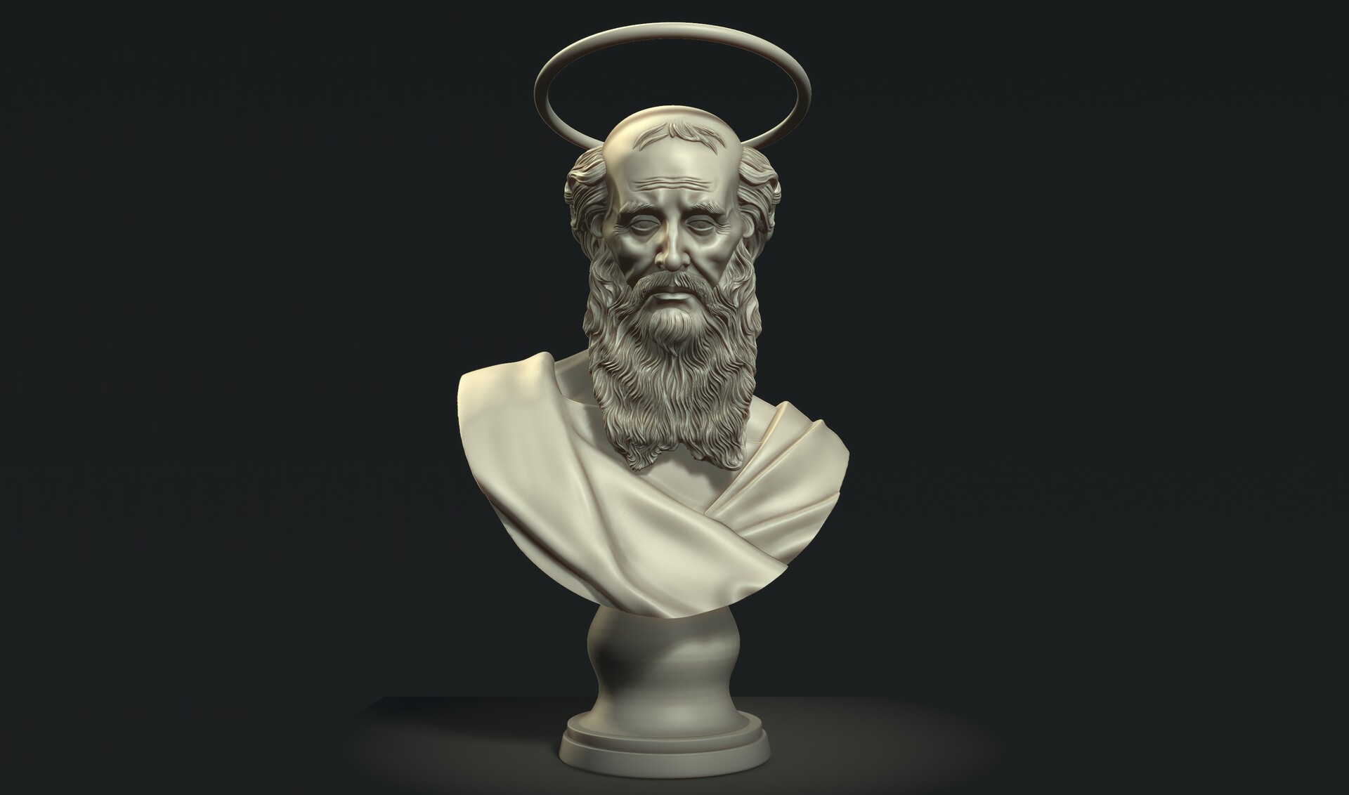 ArtStation - Old Man Bust Statue