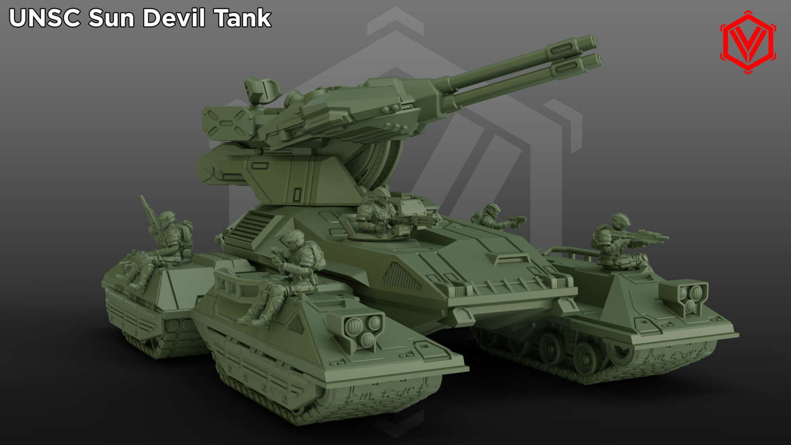 Vincent Colborn - Scorpion Tank - Halo Miniature Fan Project