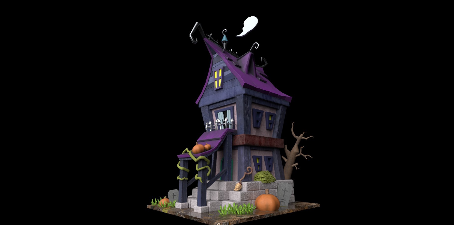 ArtStation - Spooky House Texture Study
