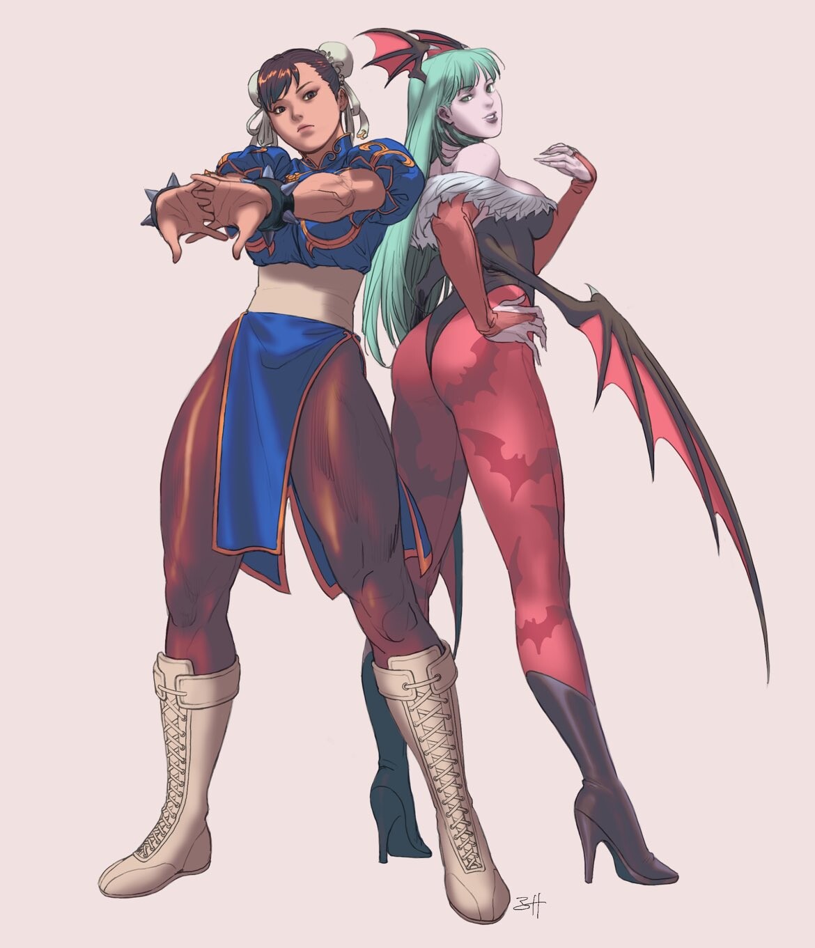 ArtStation - Chun Li & Morrigan