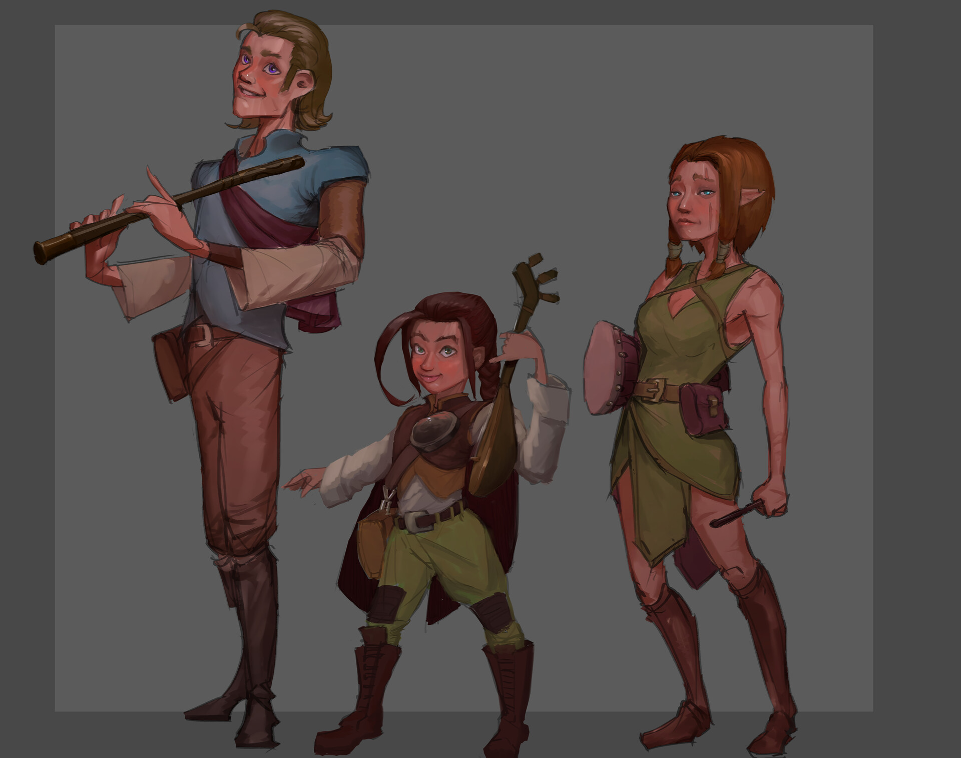ArtStation - bard troupe characters