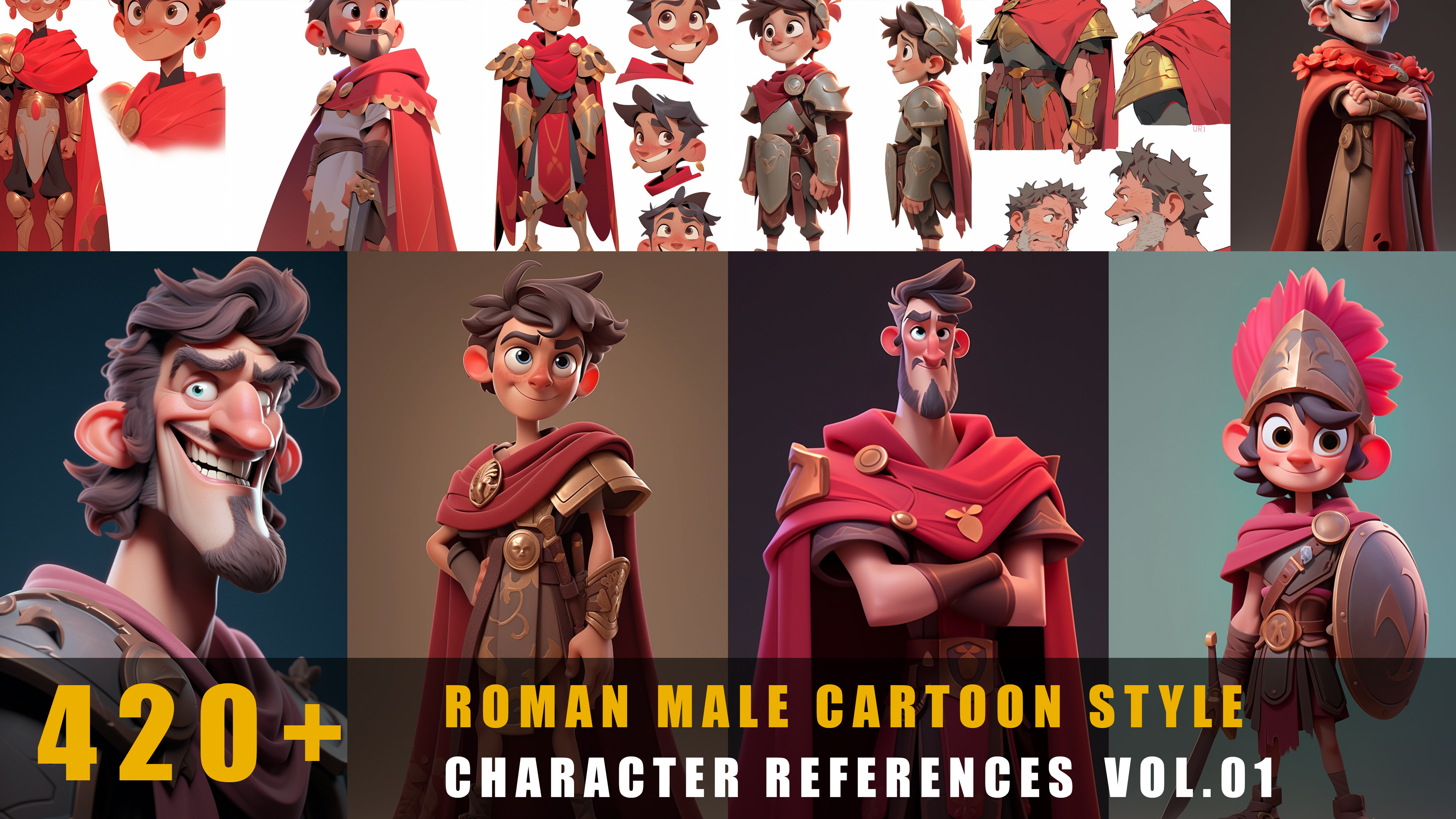 WaterLaw's Studio - 420+ Roman Male Cartoon Style - Character ...