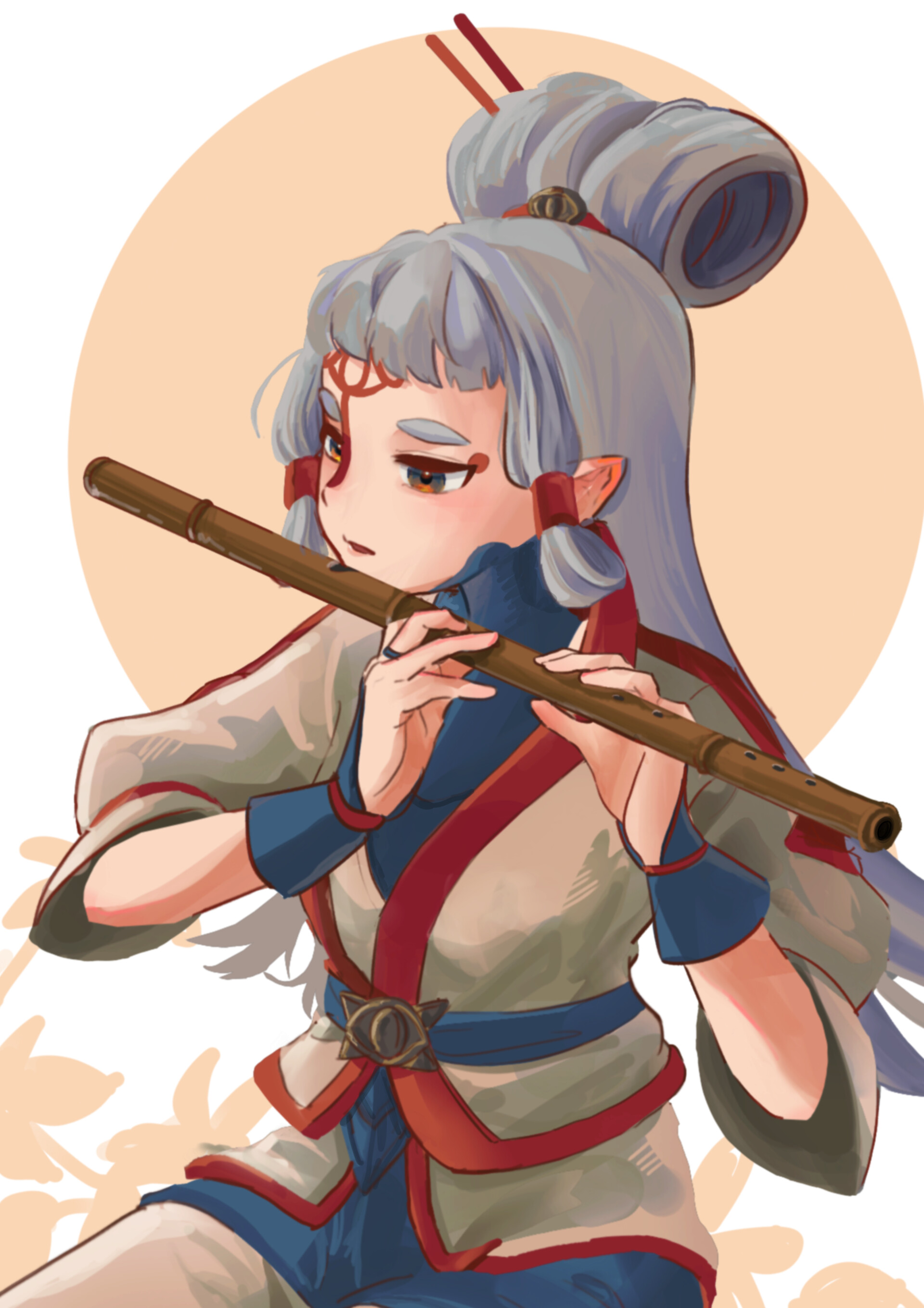 ArtStation - blow the flute