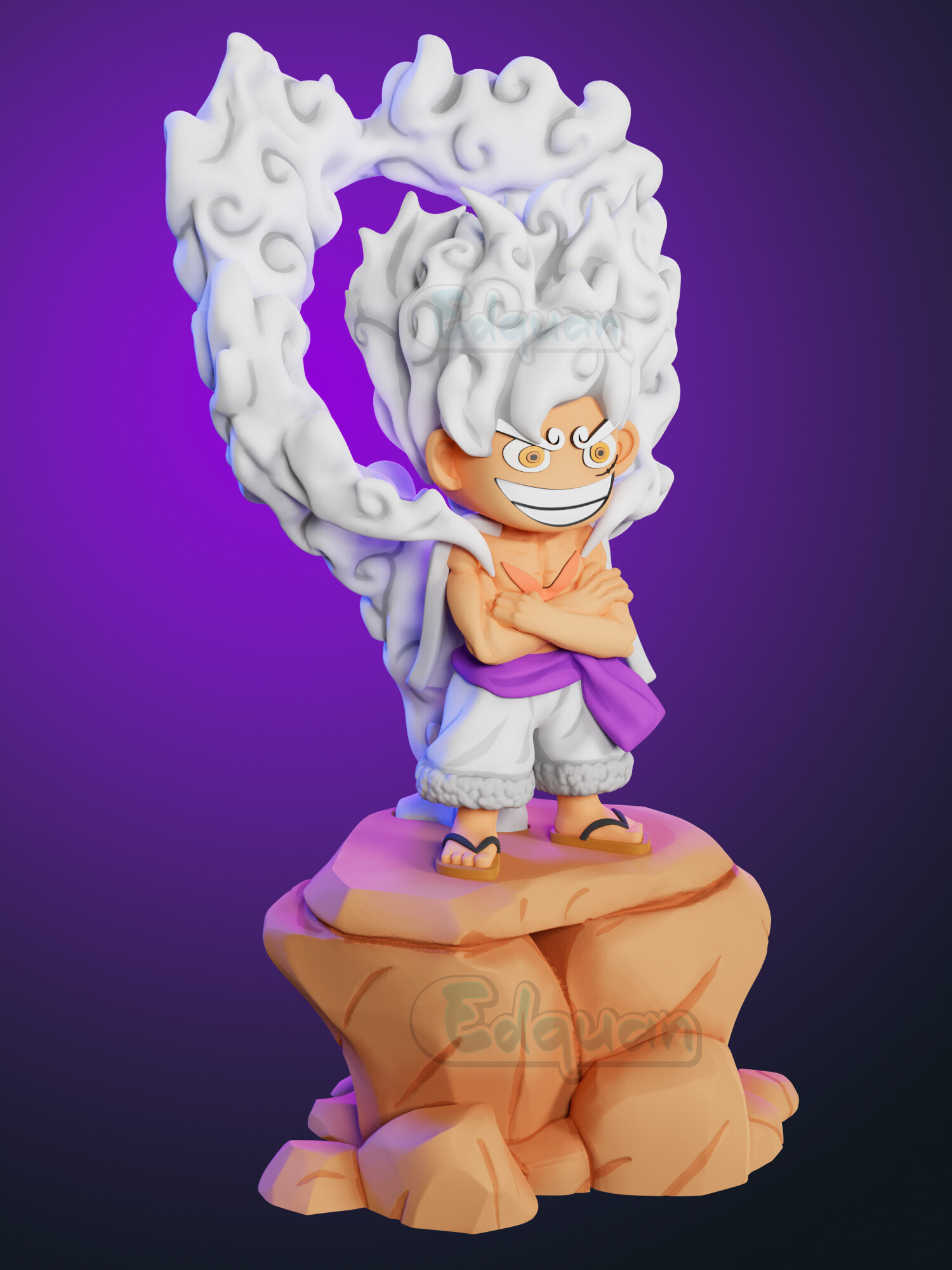 Edwin Arguedas - Luffy gear 5 chibi