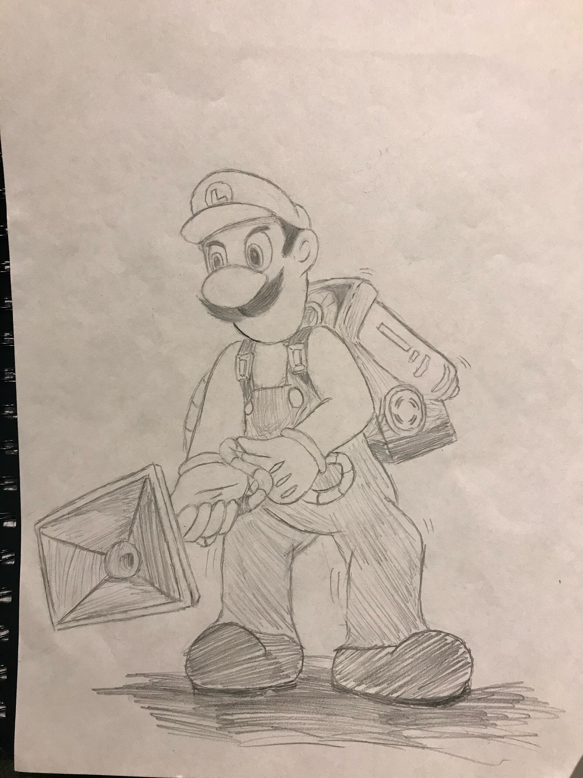 ArtStation - Luigi Pencil Fan Art