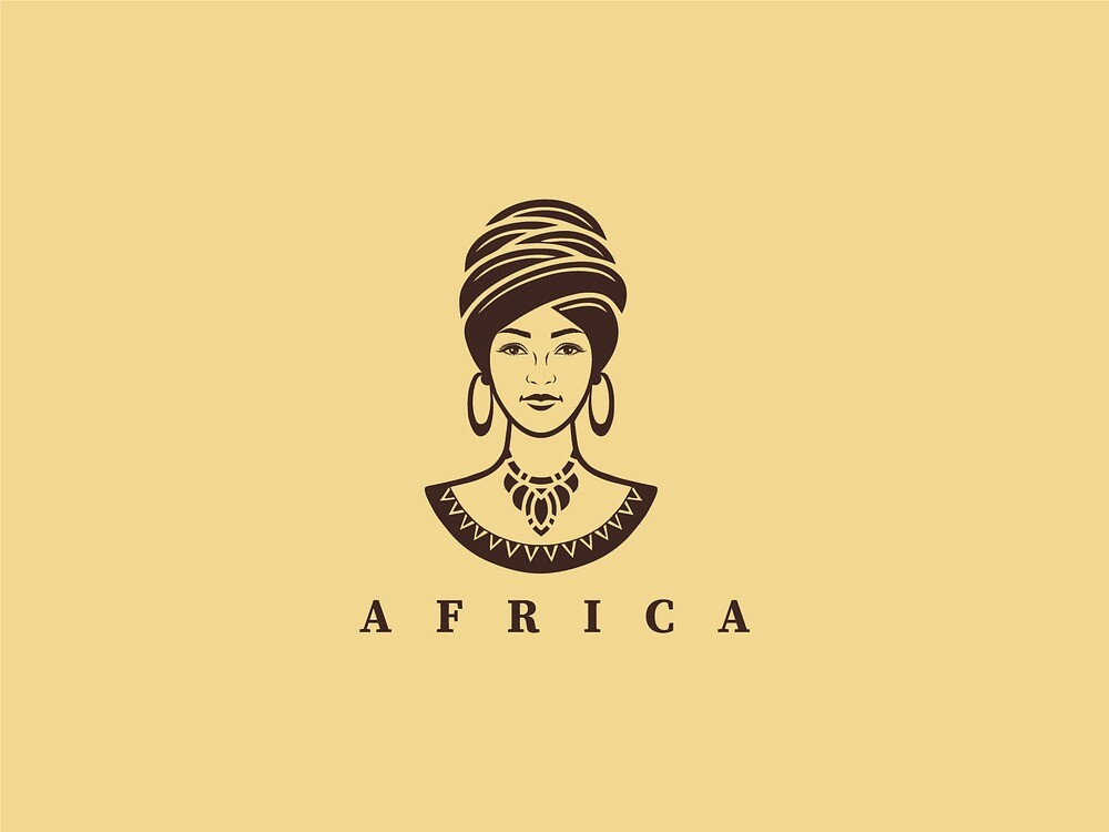 ArtStation - African Woman Logo For Sale