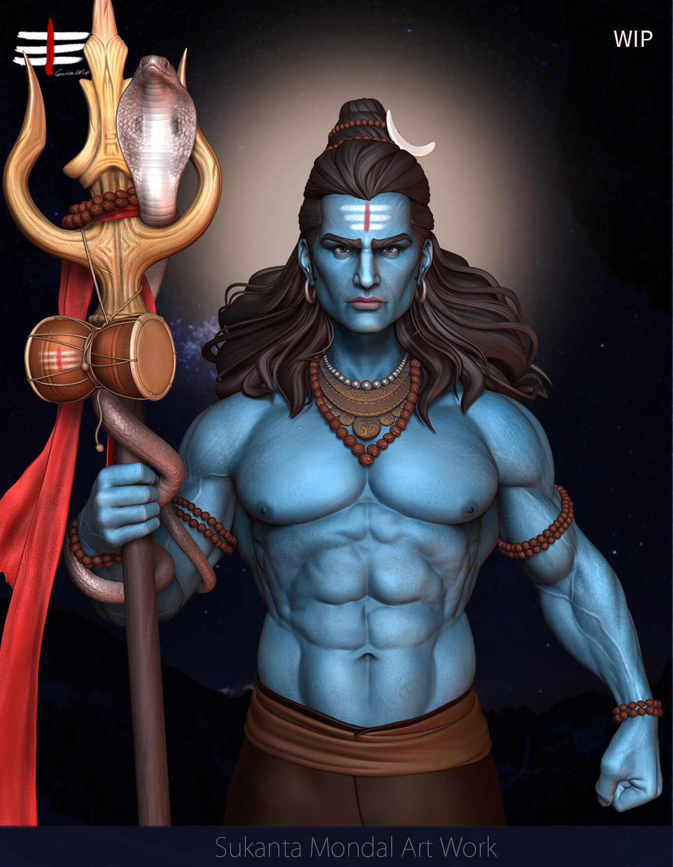 ArtStation - The Lord Shiva WIP