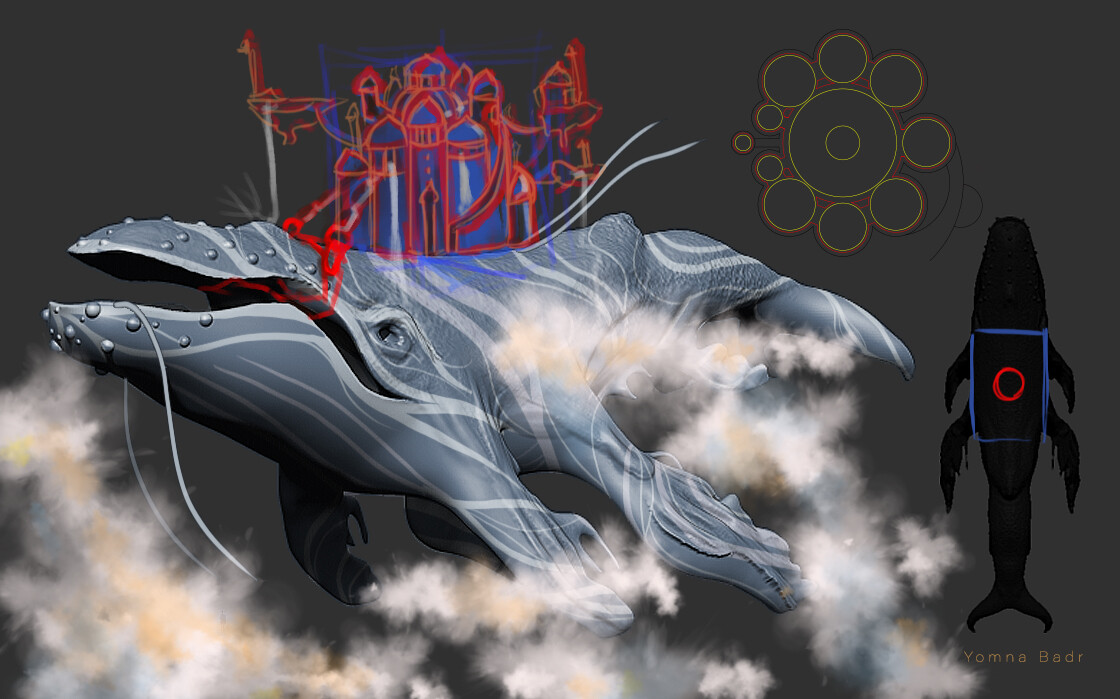 ArtStation - Flying whale Concept-art