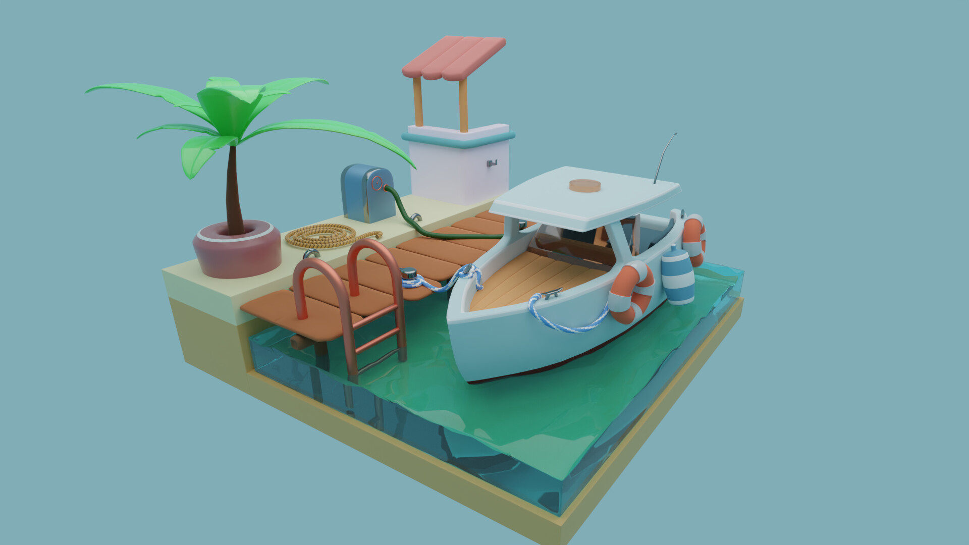 ArtStation - Stylized Dock