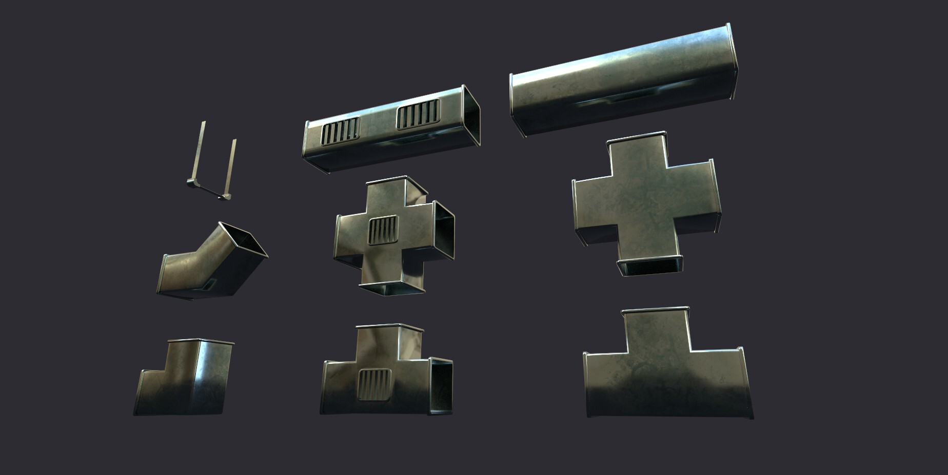 ArtStation - Prop Design - Ventilation Pipes