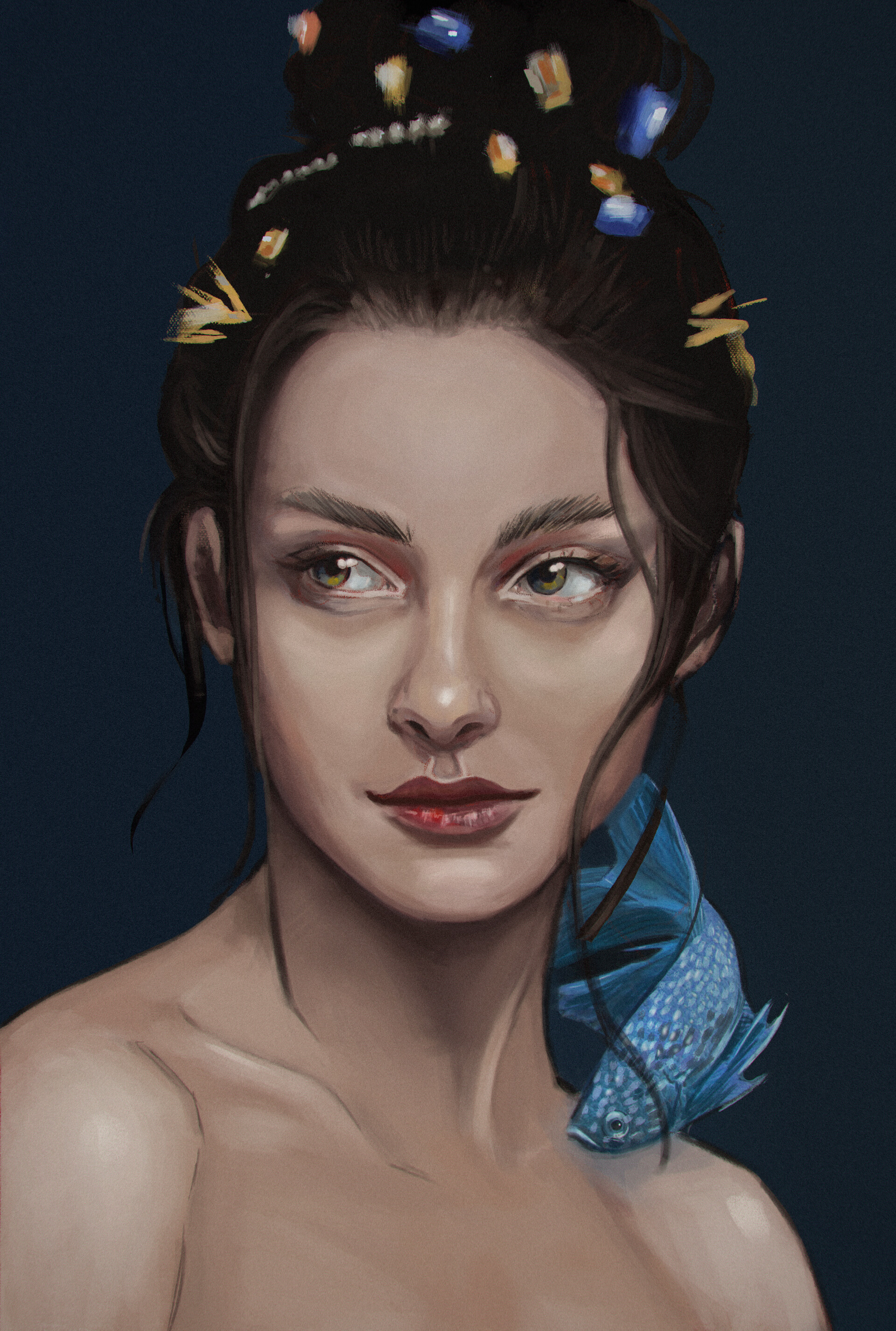 ArtStation - Girl and Fish